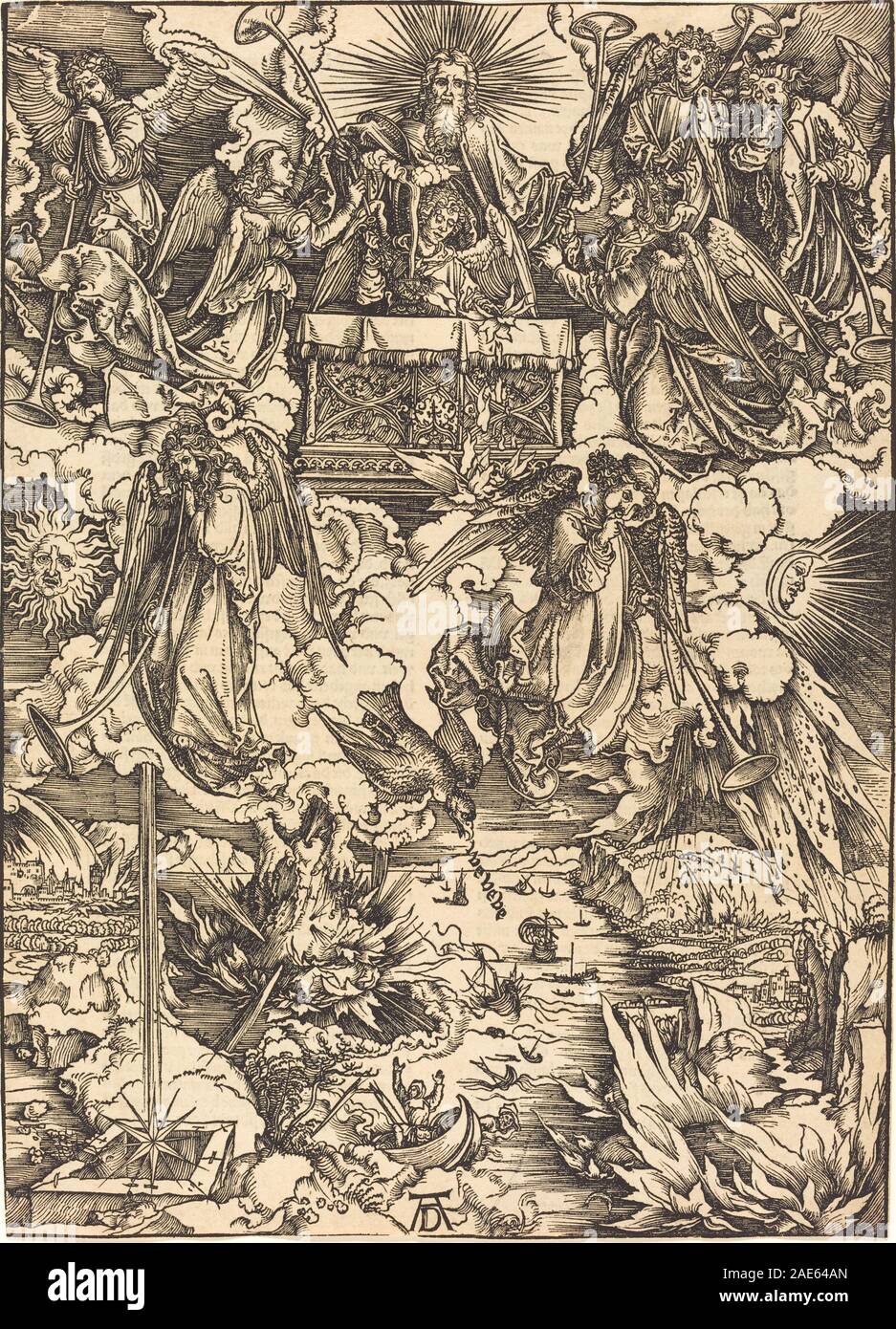 A painting by Albrecht Dürer from around 1496-1498 depicting the seven ...
