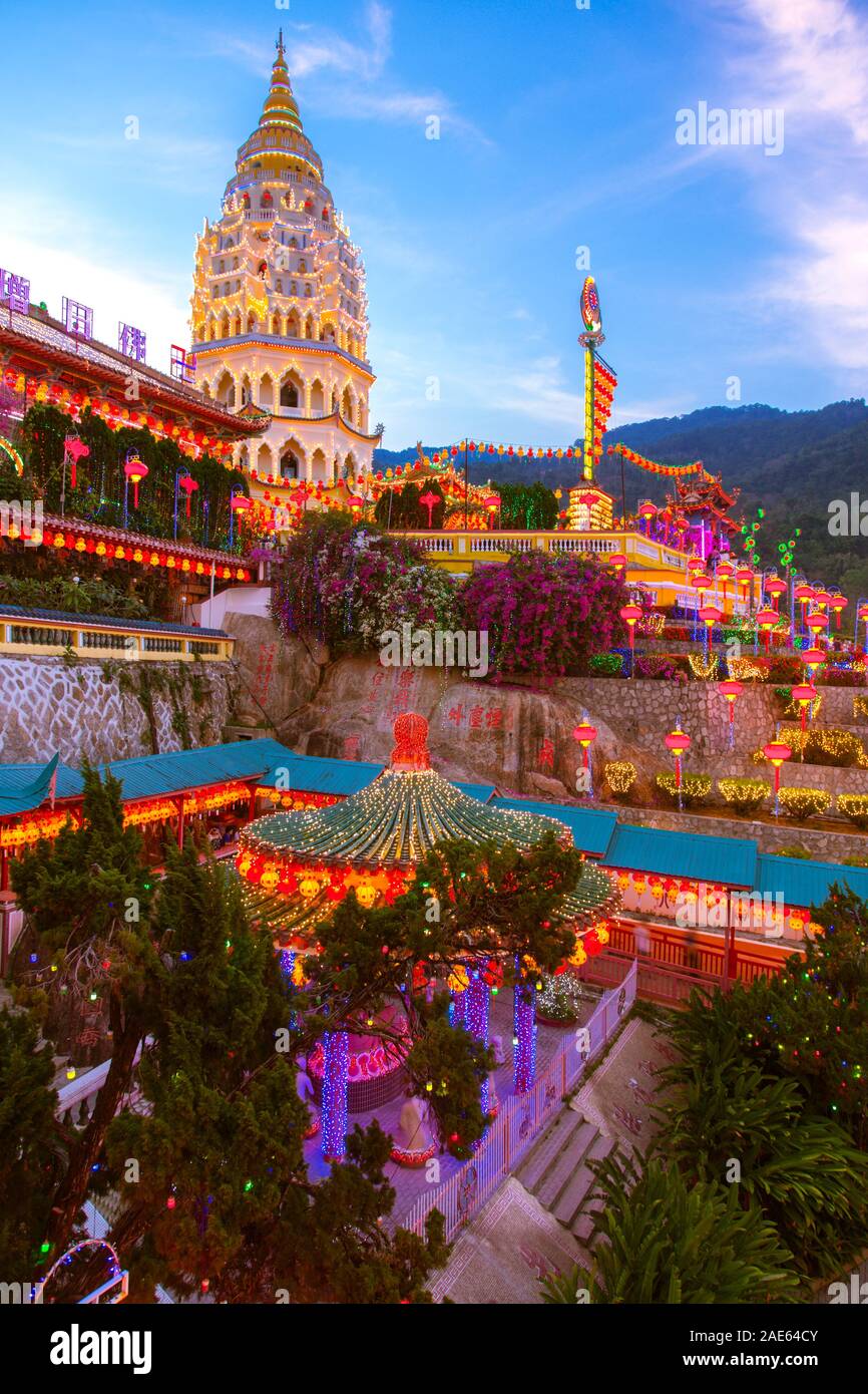 Kek Lok Si temple, a famous tourist landmark in Penang Malaysia Stock ...