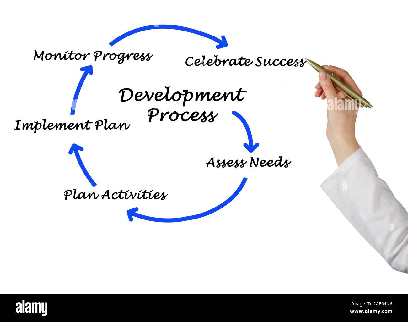 Diagram of development process Stock Photo - Alamy