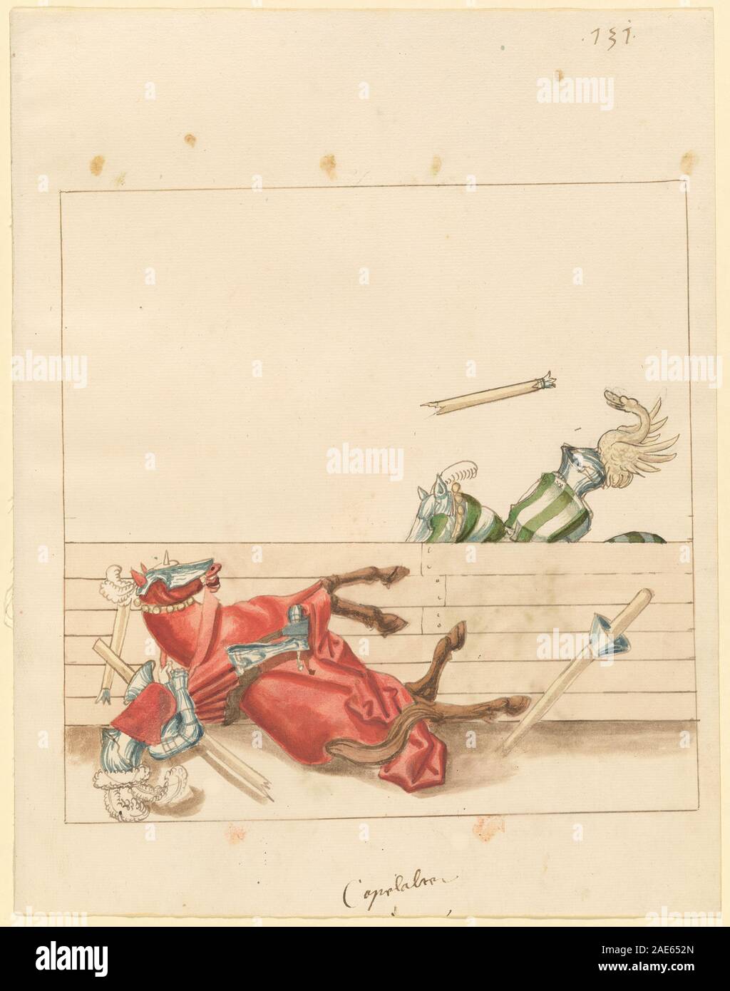 A c.1515 German manuscript showing combats on horseback from the ...