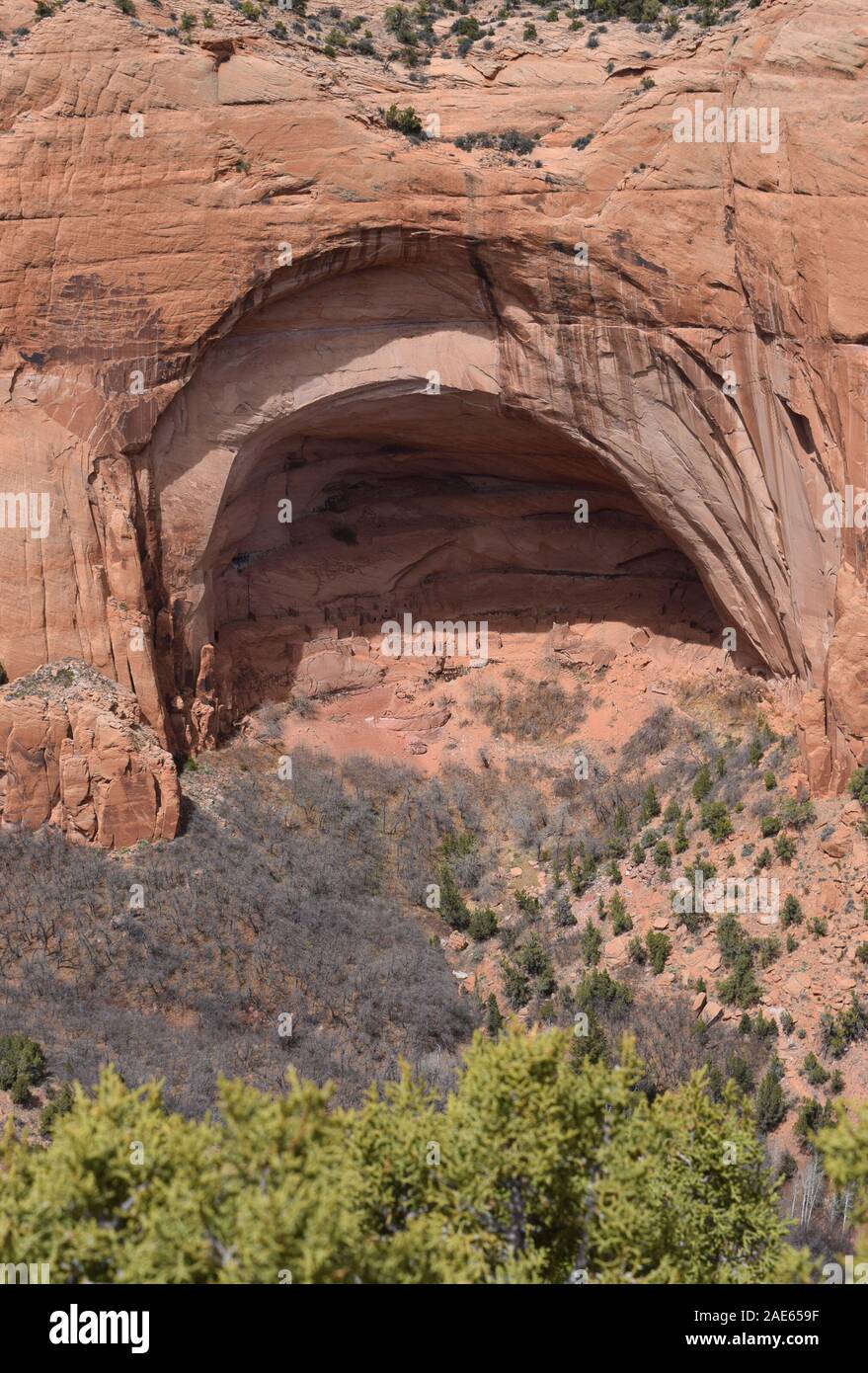 Betatakin, an ancient cliff dwelling that once was used by the Puebloan ...