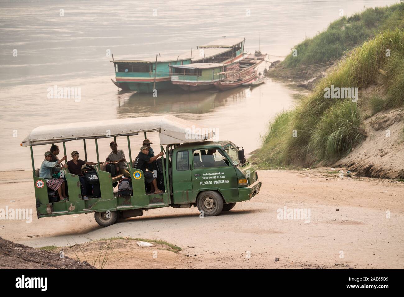 Port in the Pak Beng, Laos, Asia Stock Photo - Alamy