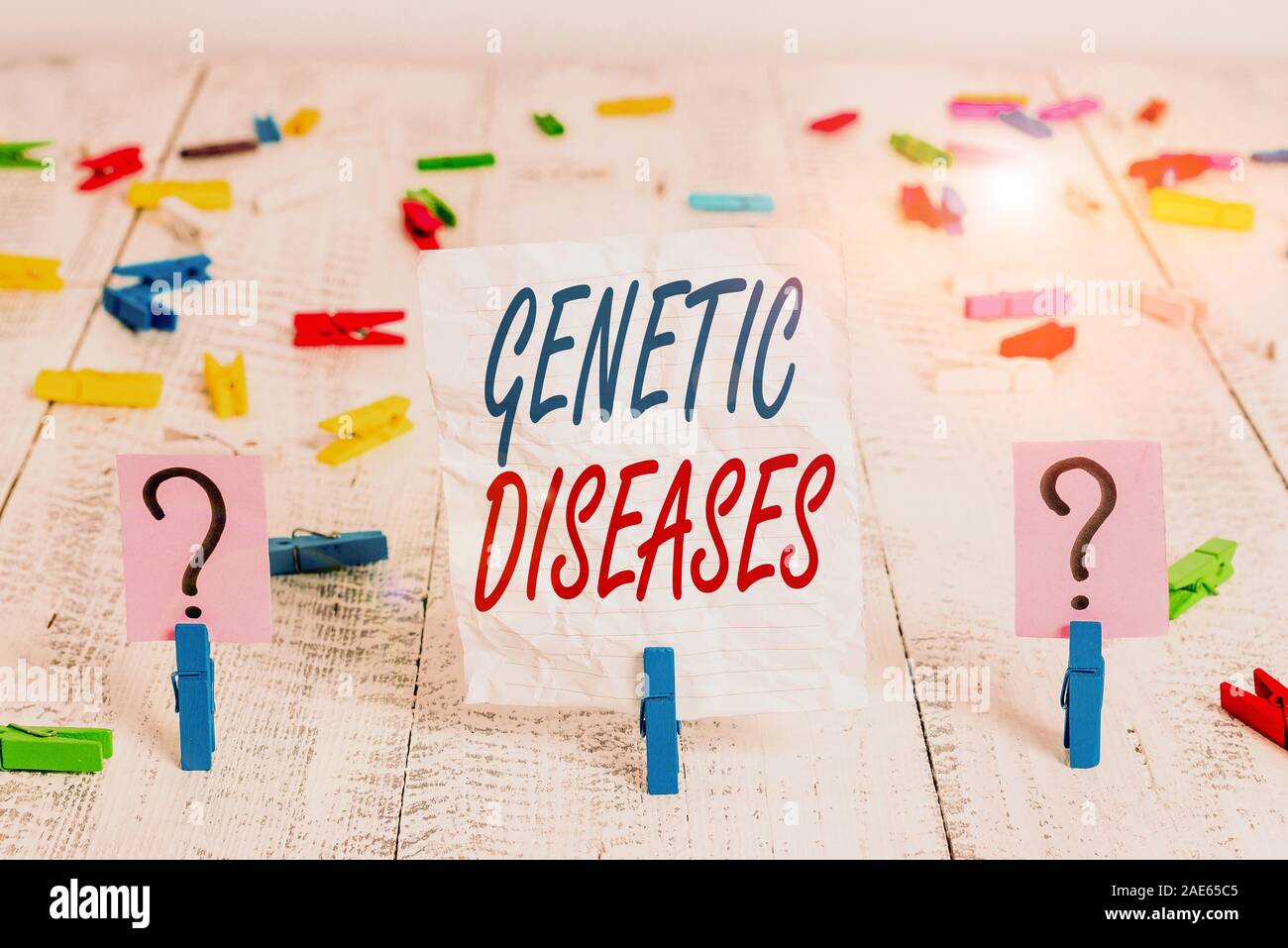 Handwriting text Genetic Diseases. Conceptual photo disease caused by ...