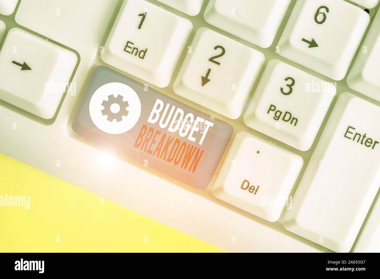 Word writing text Budget Breakdown. Business photo showcasing dividing ...
