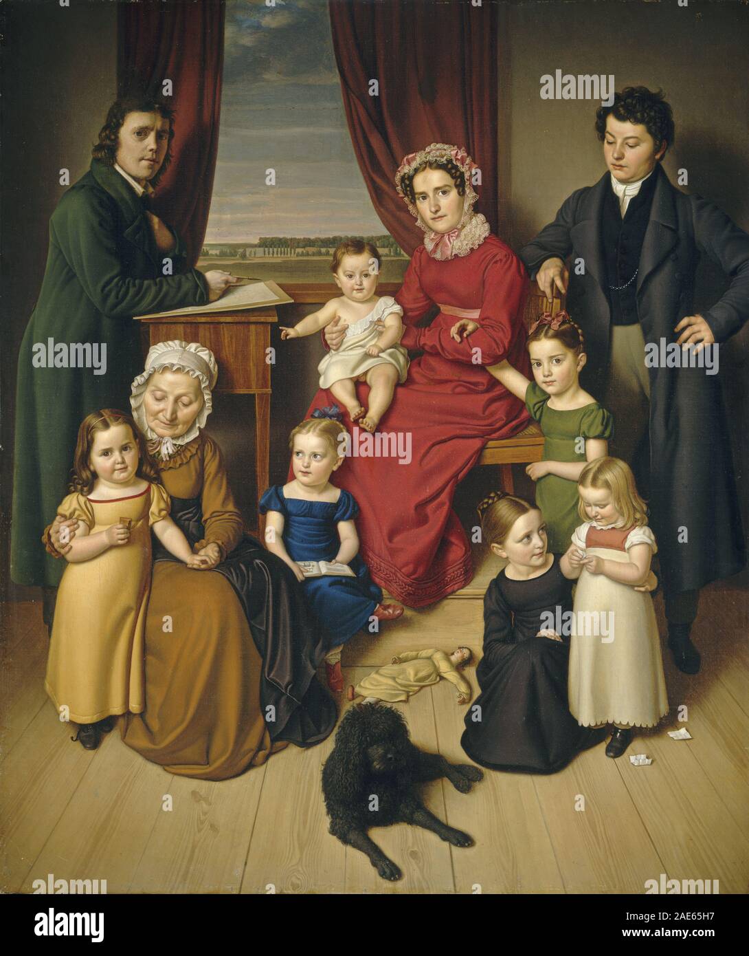 An Artist and His Family; c. 1830 German 19th Century, An Artist and ...