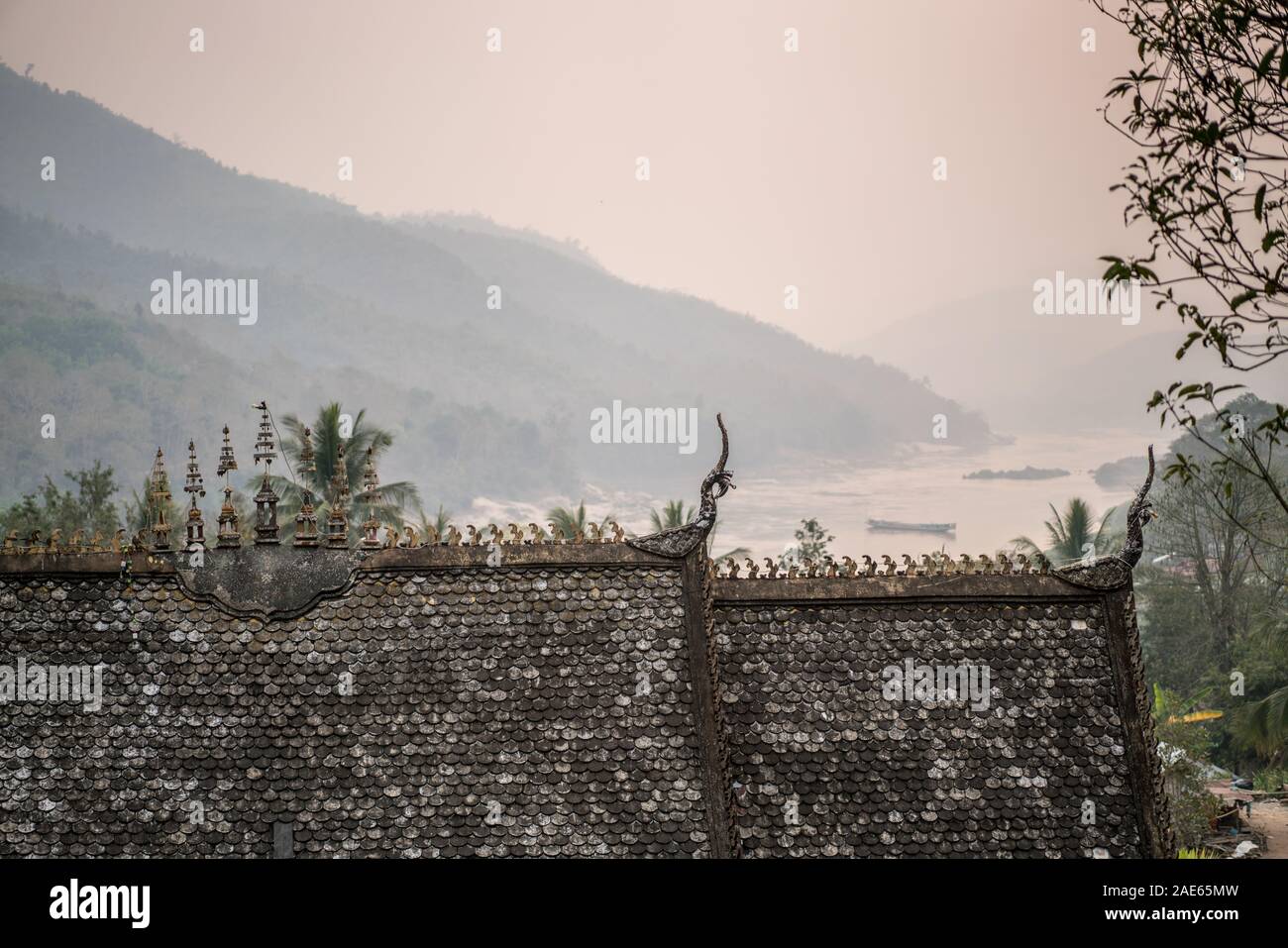 Temple in the Pak Beng, Laos, Asia Stock Photo - Alamy
