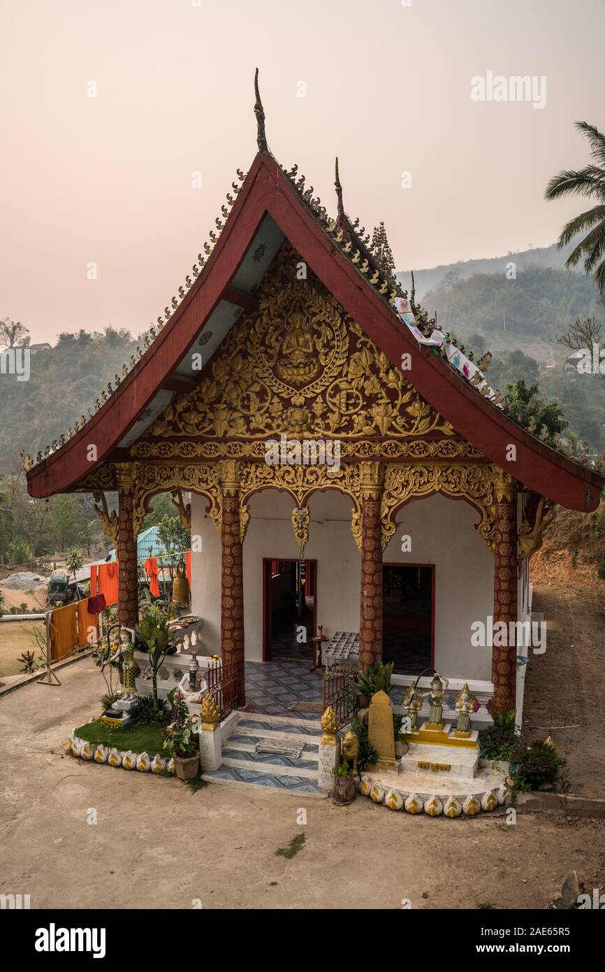 Temple in the Pak Beng, Laos, Asia Stock Photo - Alamy