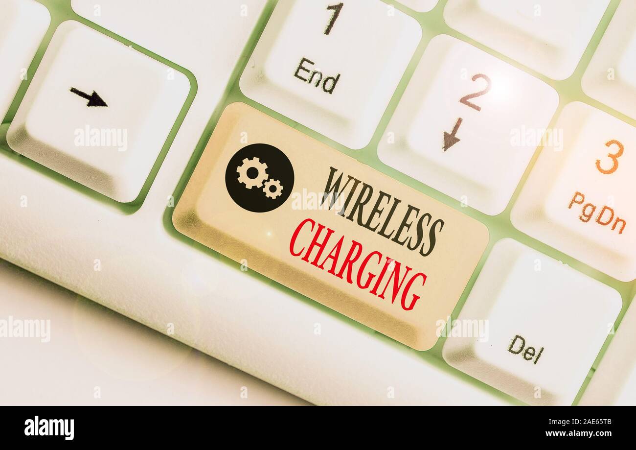 Handwriting text Wireless Charging. Conceptual photo methods of ...