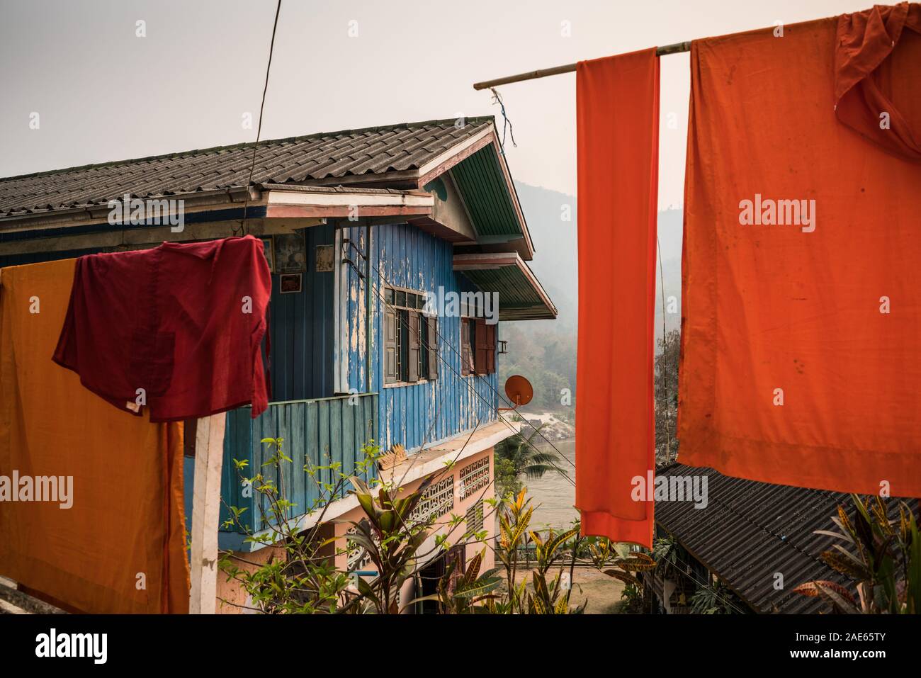 Temple in the Pak Beng, Laos, Asia Stock Photo - Alamy