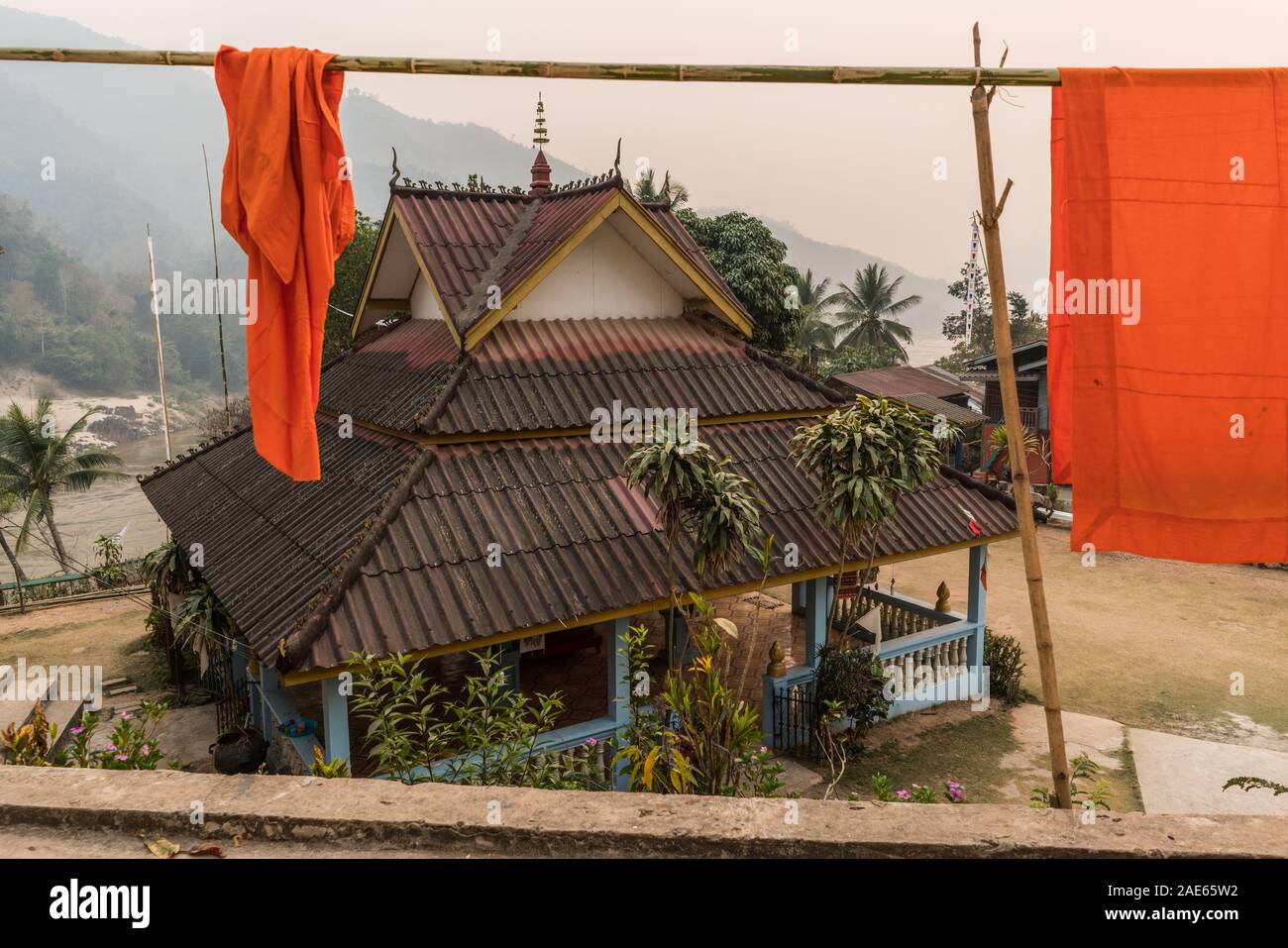Temple in the Pak Beng, Laos, Asia Stock Photo - Alamy