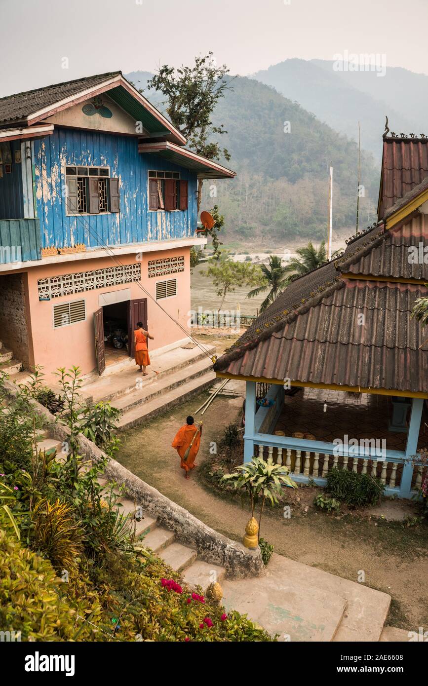 Temple in the Pak Beng, Laos, Asia Stock Photo - Alamy