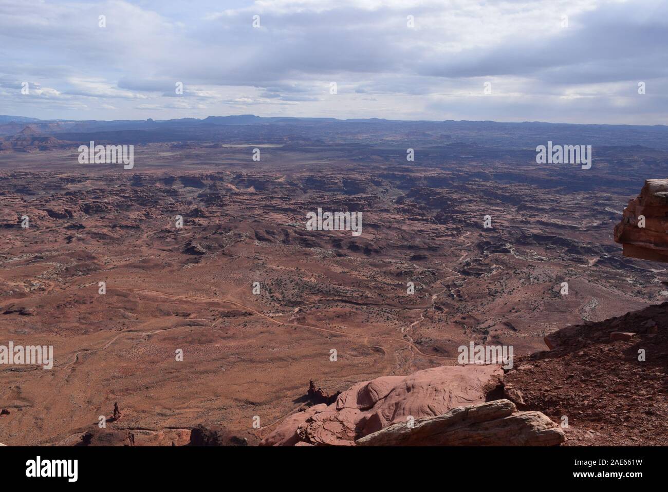 View of the Needles District of Canyonlands National Park showing the ...