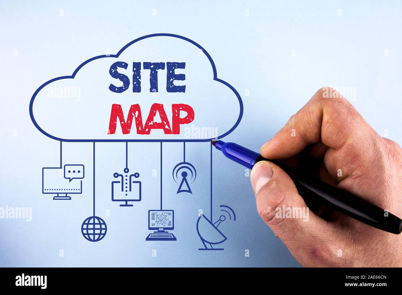 Word writing text Site Map. Business photo showcasing designed to help ...