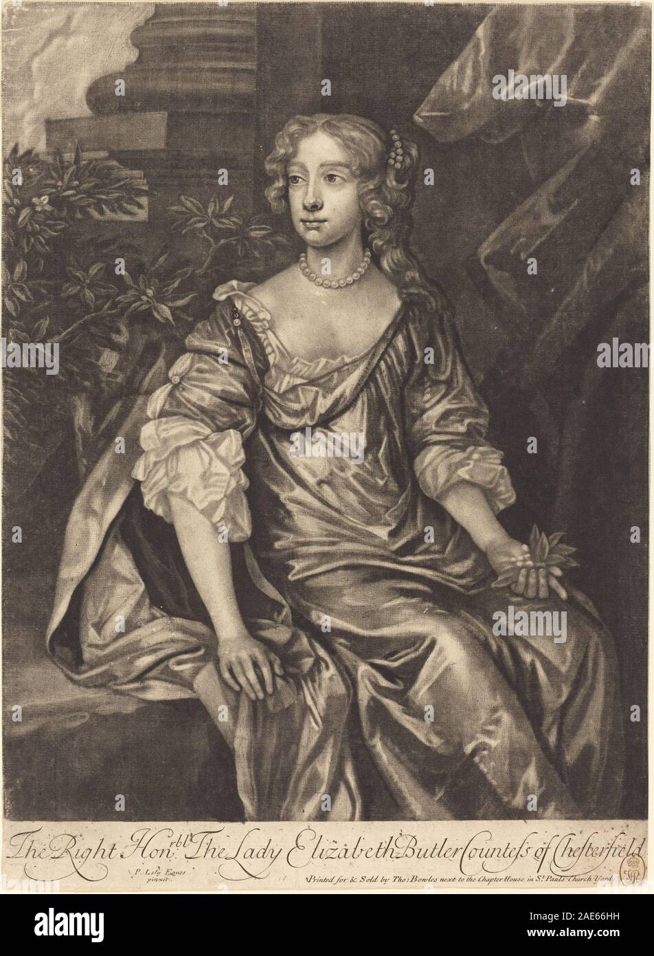 The Right Honorable Lady Elizabeth Butler, Countess of Chesterfield ...