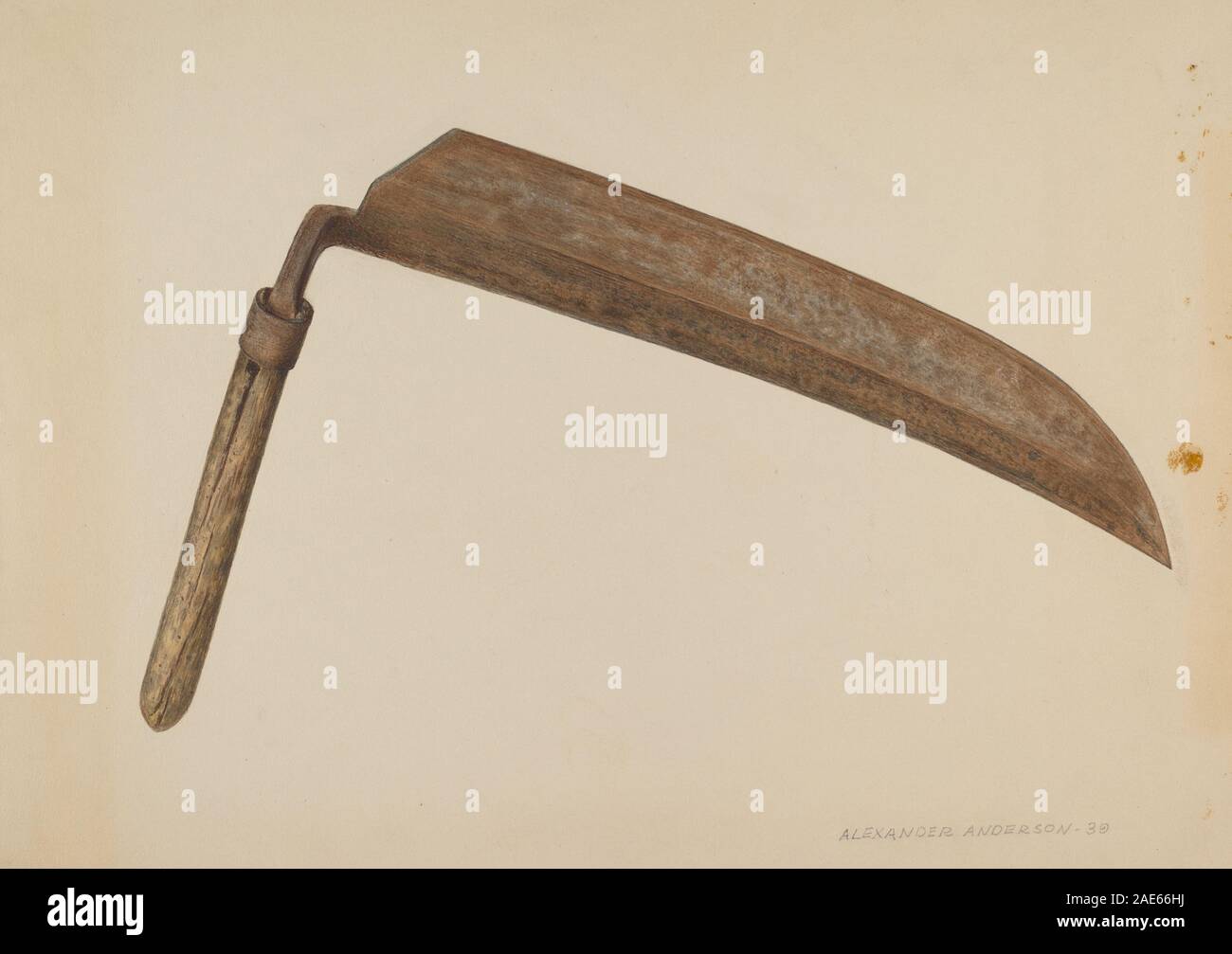 Straw Knife; 1939date Alexander Anderson, Straw Knife, 1939 Stock Photo ...