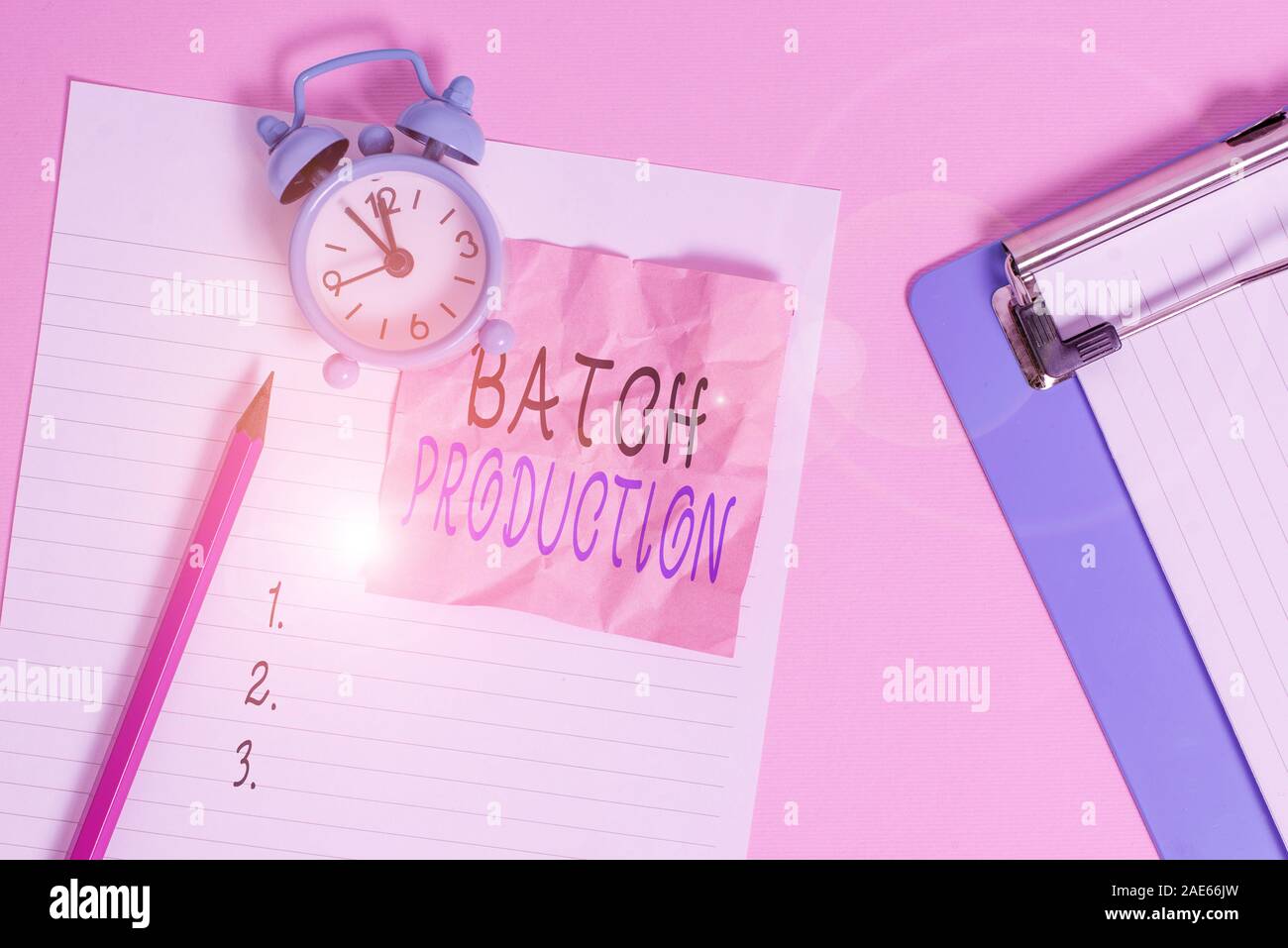 Handwriting text writing Batch Production. Conceptual photo products ...