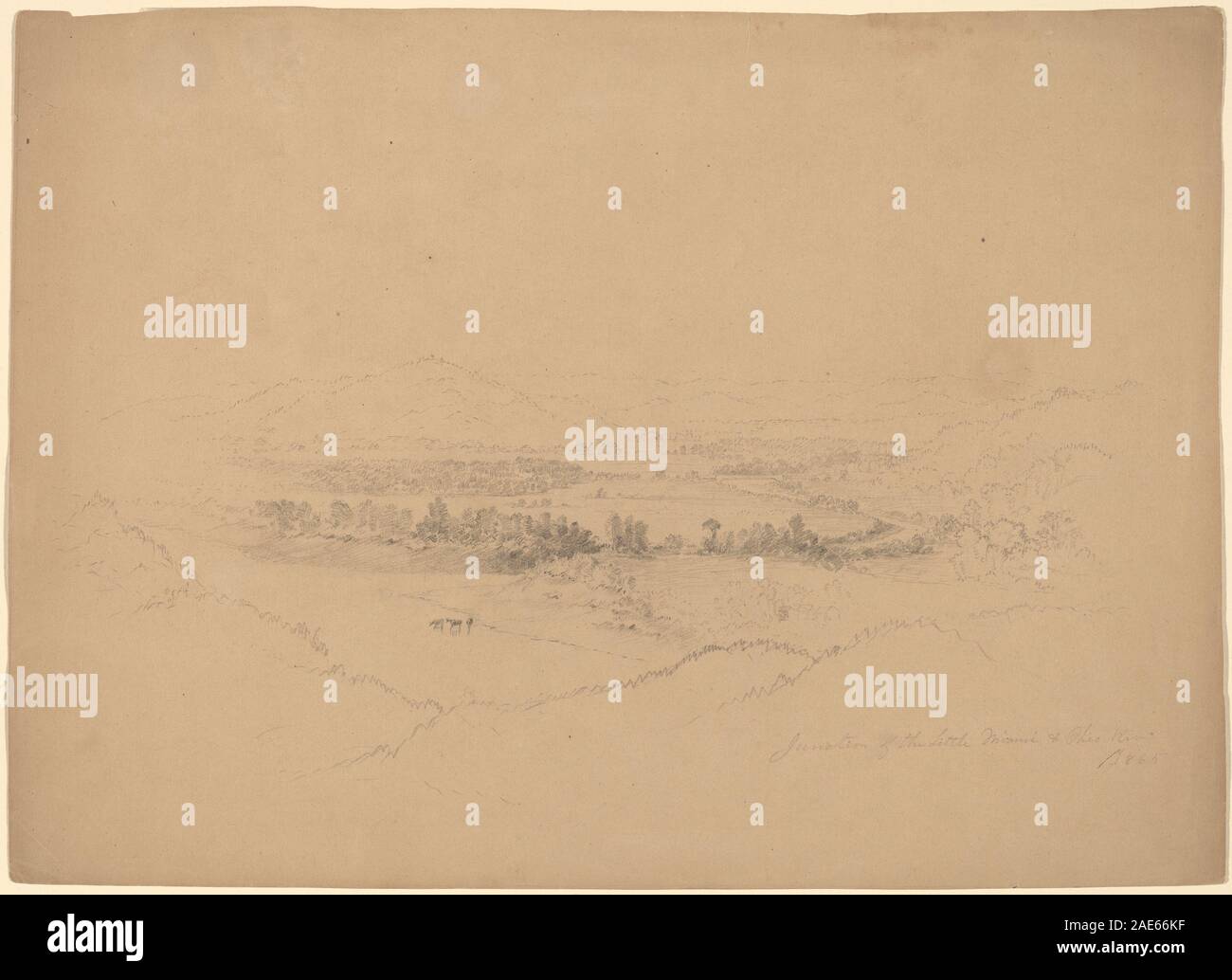 Miami and Ohio Rivers; 1865date Alexander Helwig Wyant, Miami and Ohio ...