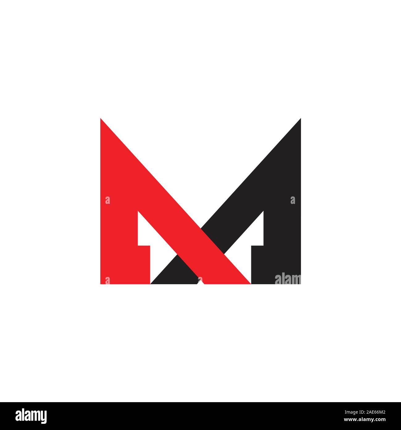 letter m shadow arrows geometric logo vector Stock Vector Image & Art ...