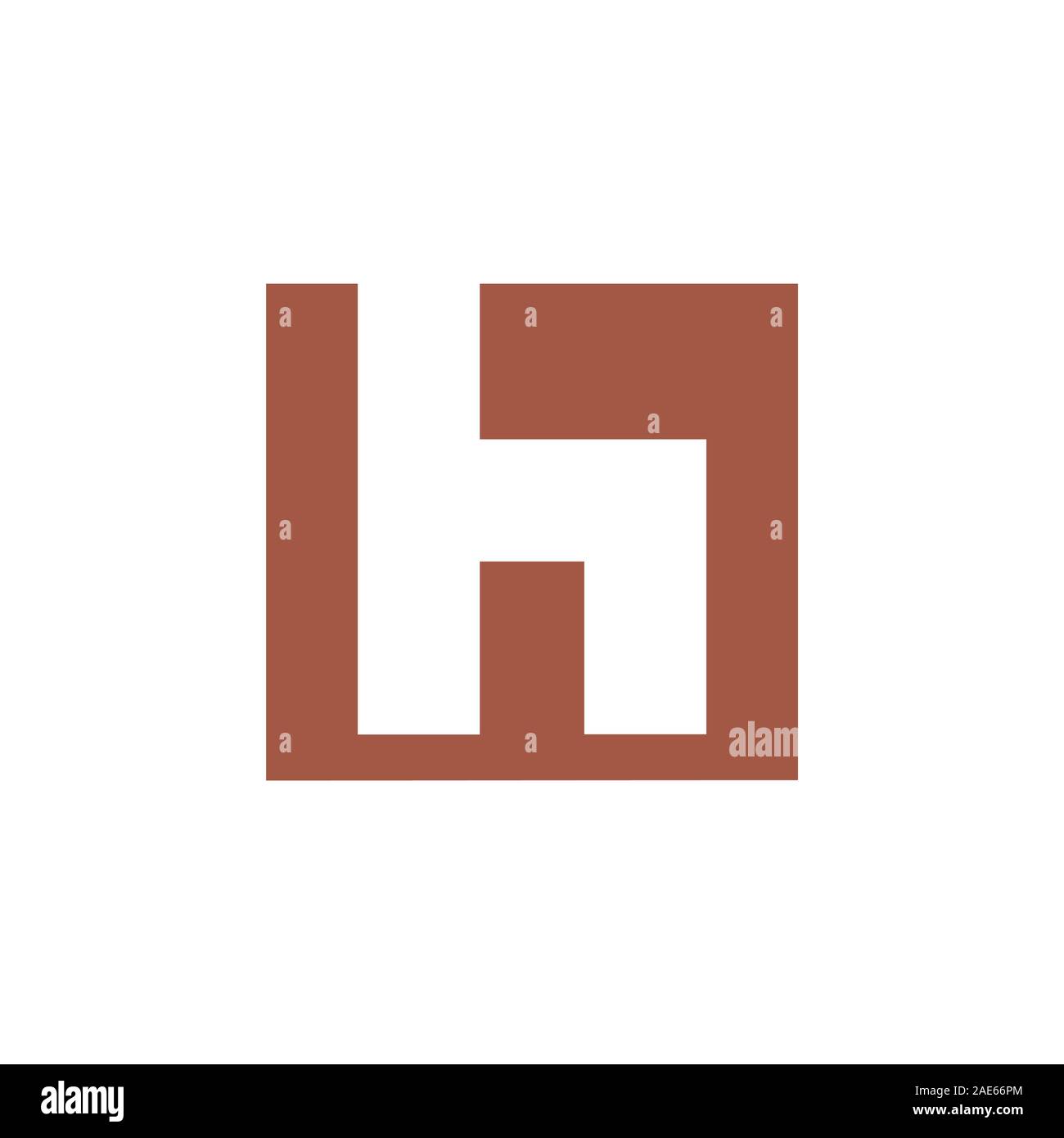 letter h simple geometric square logo Stock Vector Image & Art - Alamy