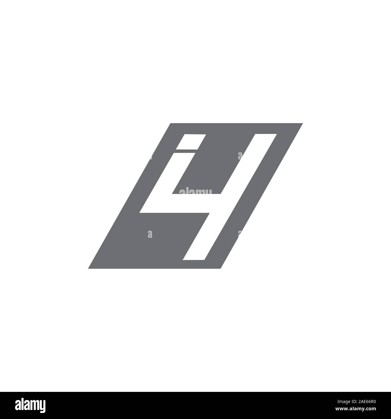letter i4 simple geometric logo vector Stock Vector Image & Art - Alamy