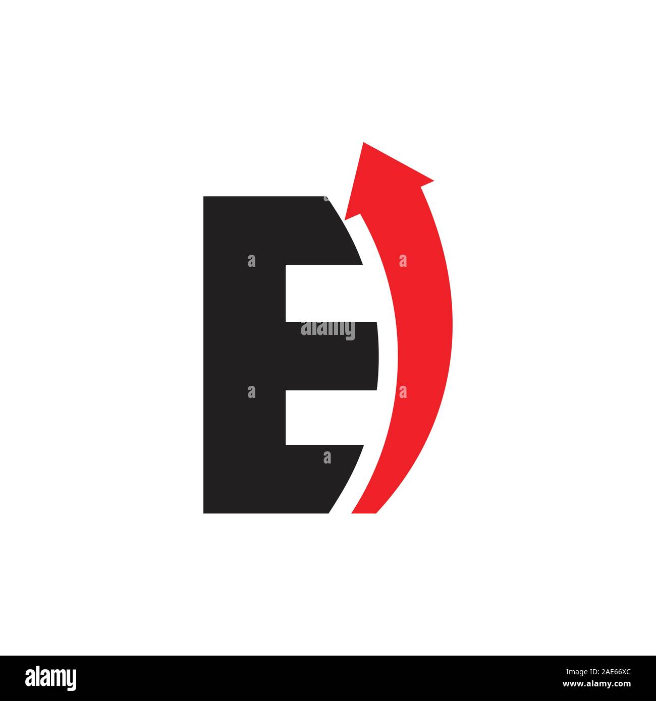 letter e curves geometric arrow logo vector Stock Vector Image & Art ...