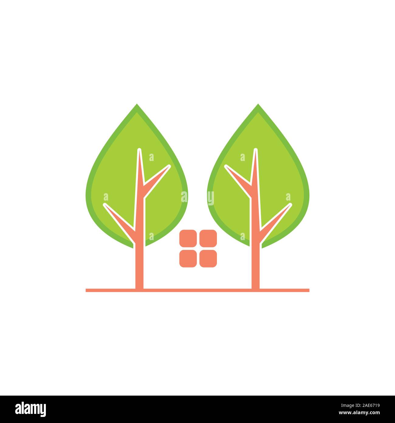 Home logo trees company Stock Vector Images - Alamy