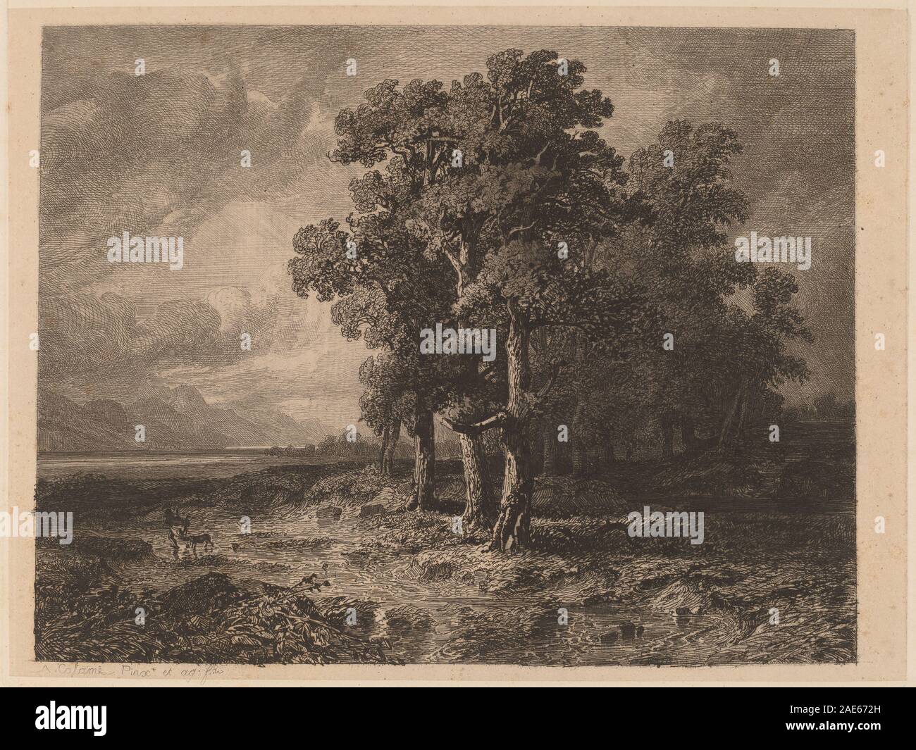 Trees in a Storm; 1840date Alexandre Calame, Trees in a Storm, 1840 ...