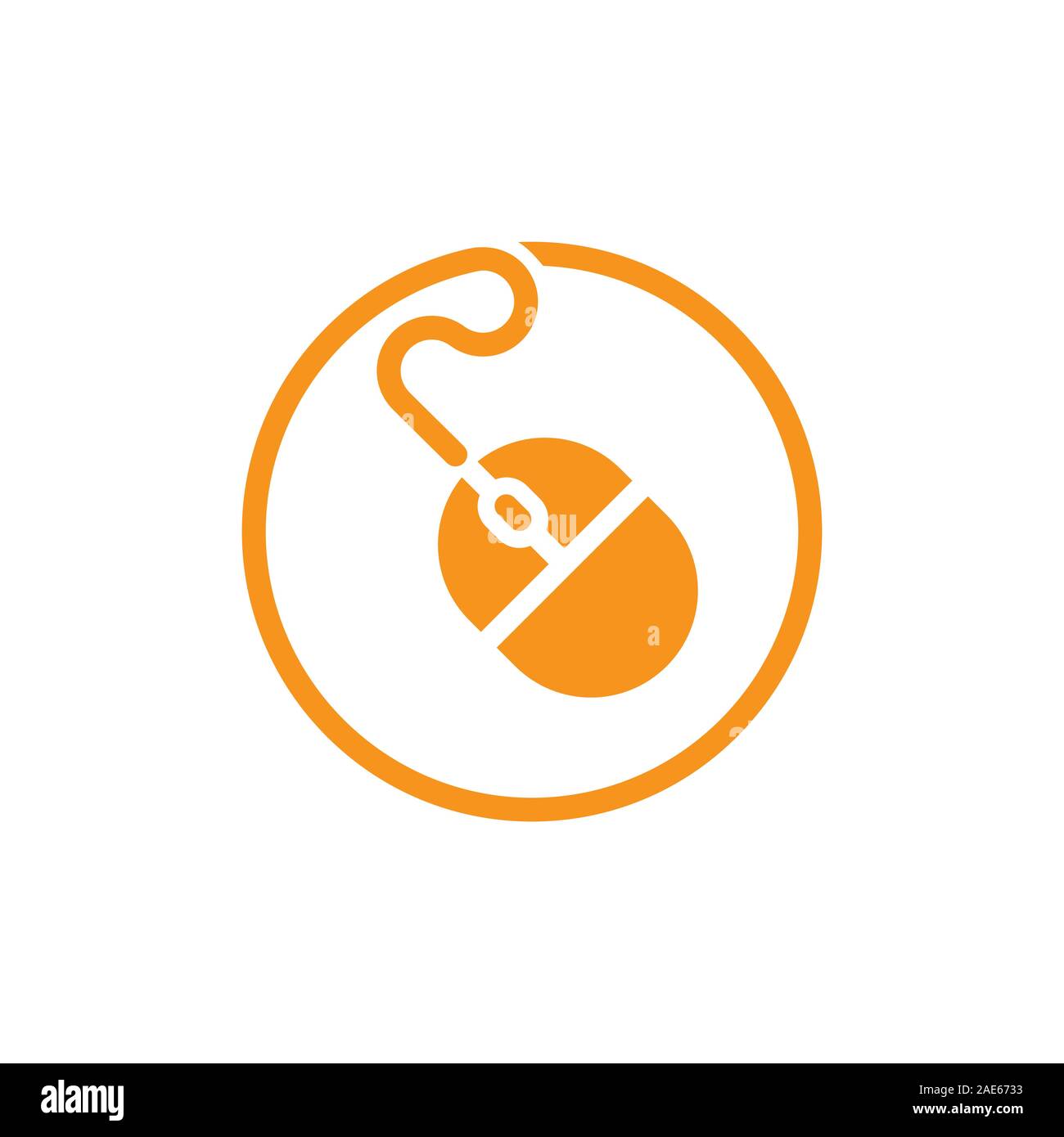 mouse circle line symbol logo vector Stock Vector Image & Art - Alamy
