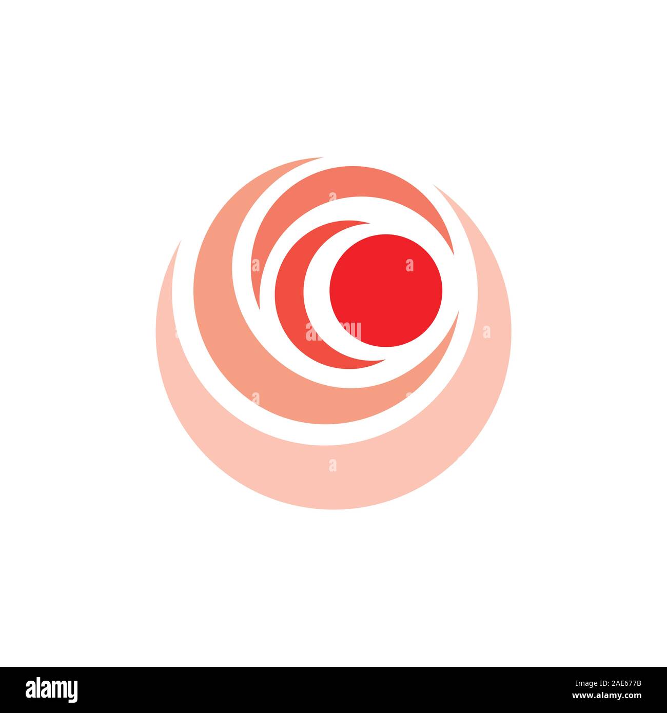circle curves round geometric abstract logo vector Stock Vector Image ...