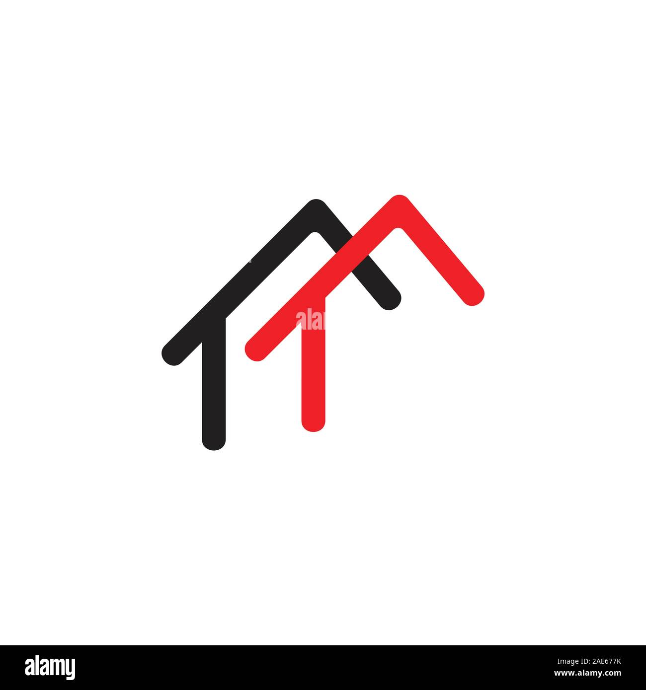 simple roof home linked logo vector Stock Vector Image & Art - Alamy