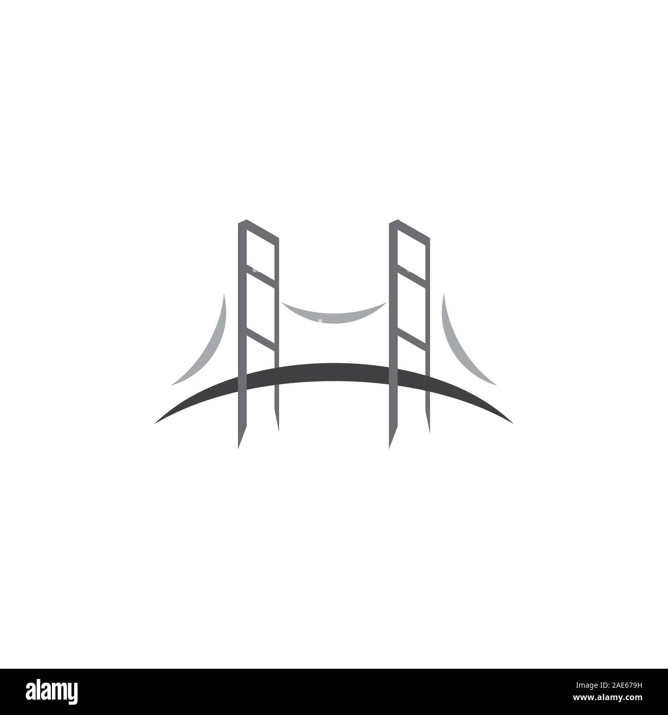 curves geometric bridge symbol logo vector Stock Vector Image & Art - Alamy