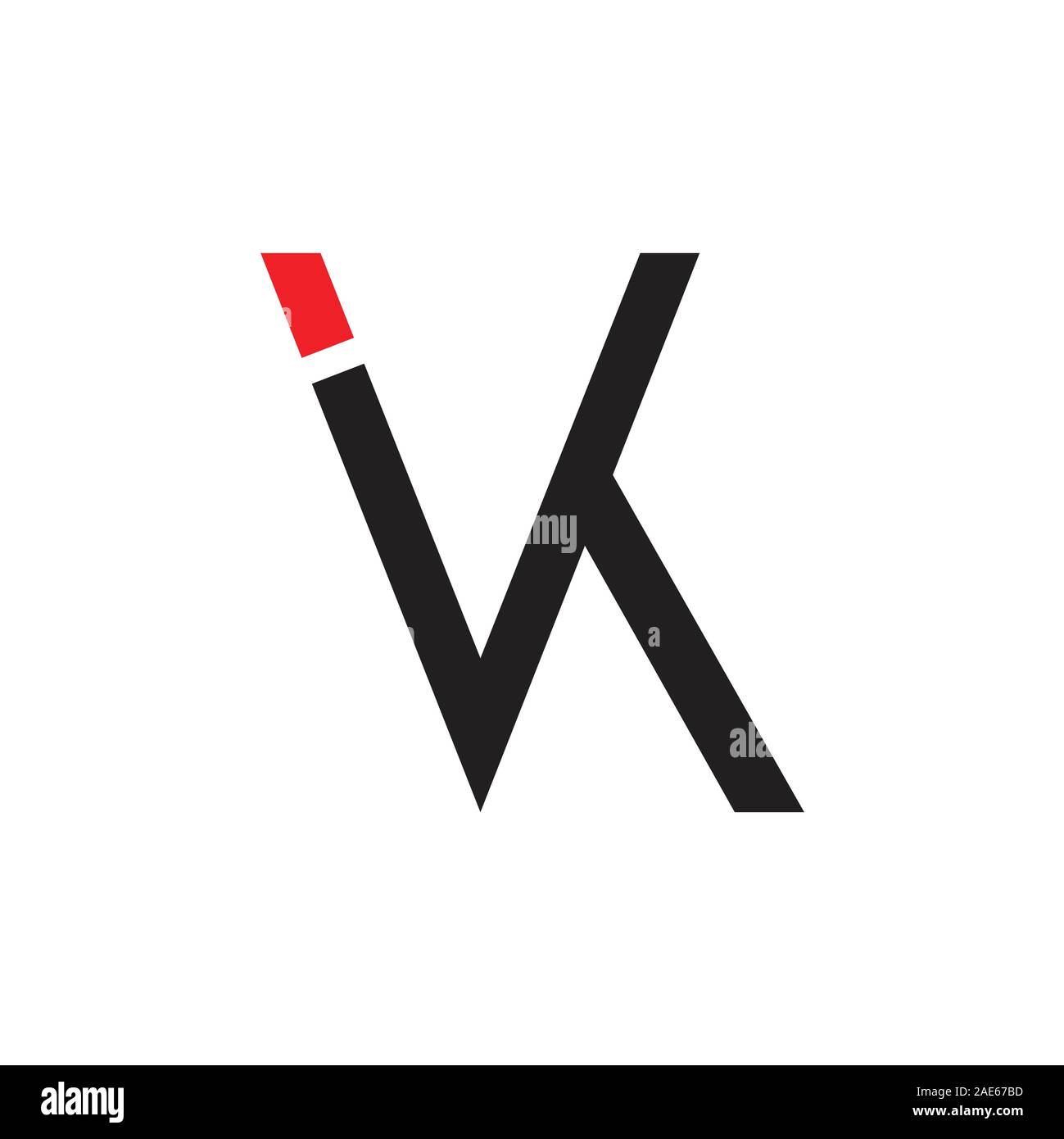 letter vk simple line logo vector Stock Vector Image & Art - Alamy