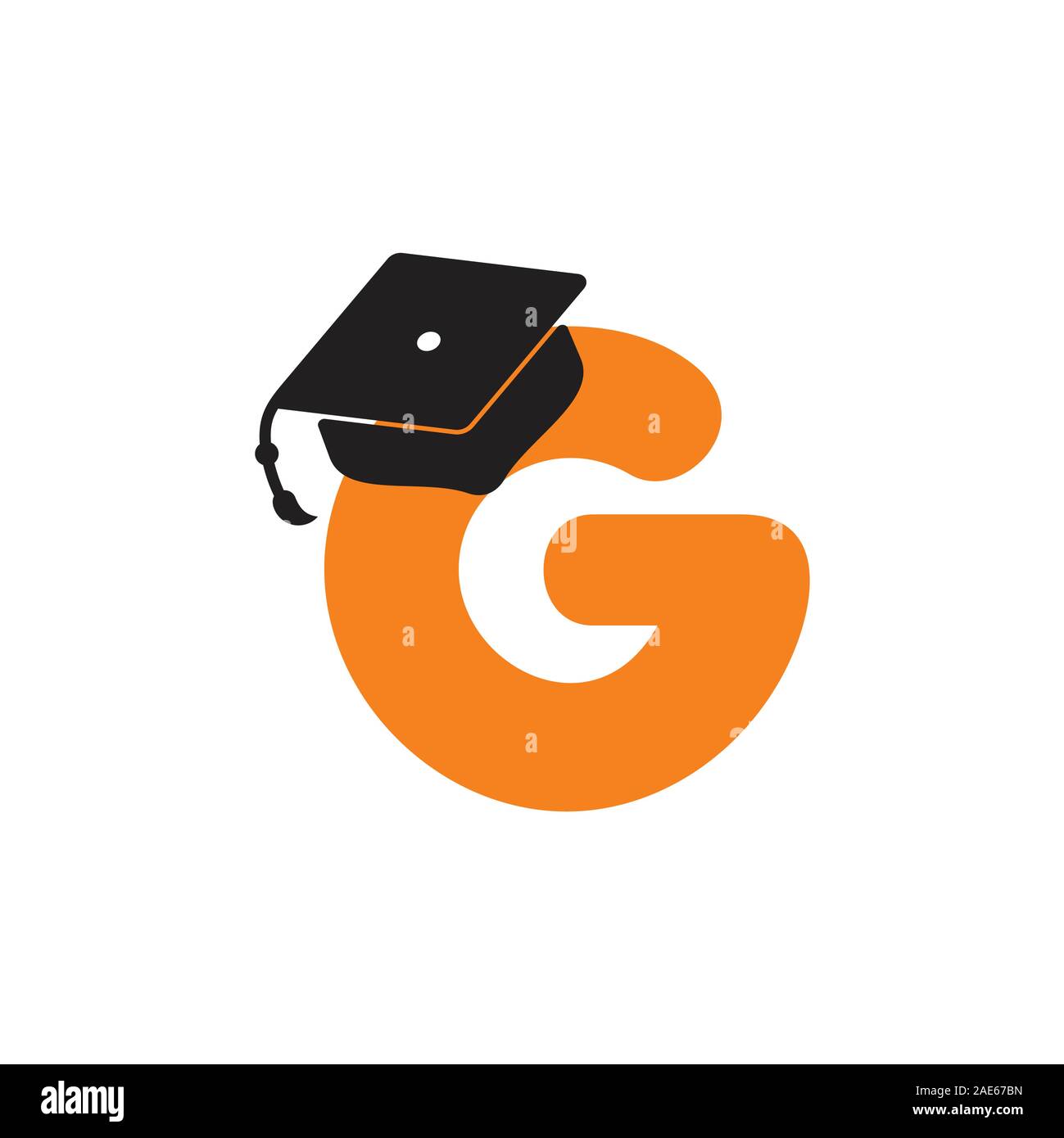 letter g graduation hat education logo vector Stock Vector Image & Art ...