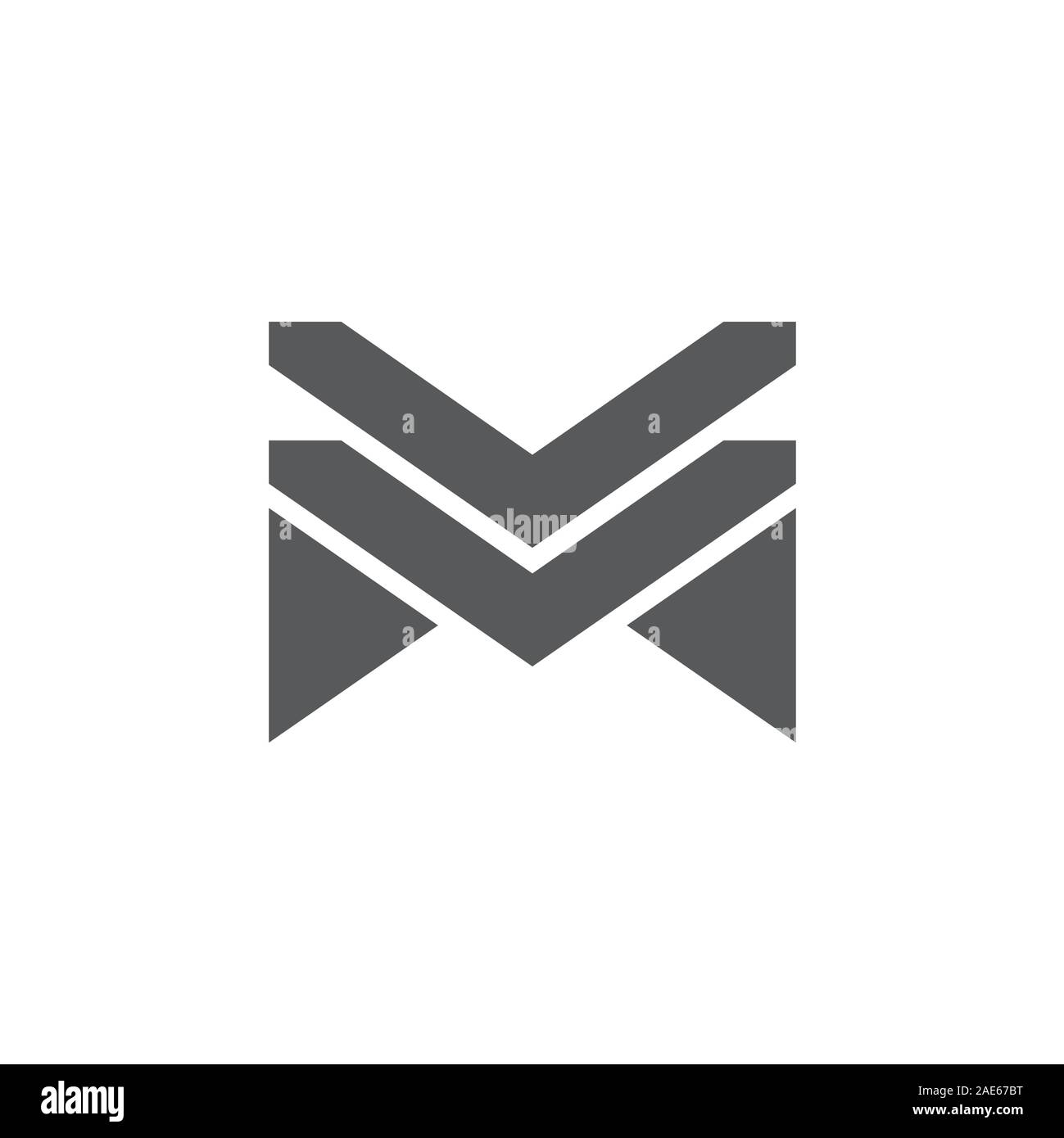 letter m stripes geometric logo vector Stock Vector Image & Art - Alamy