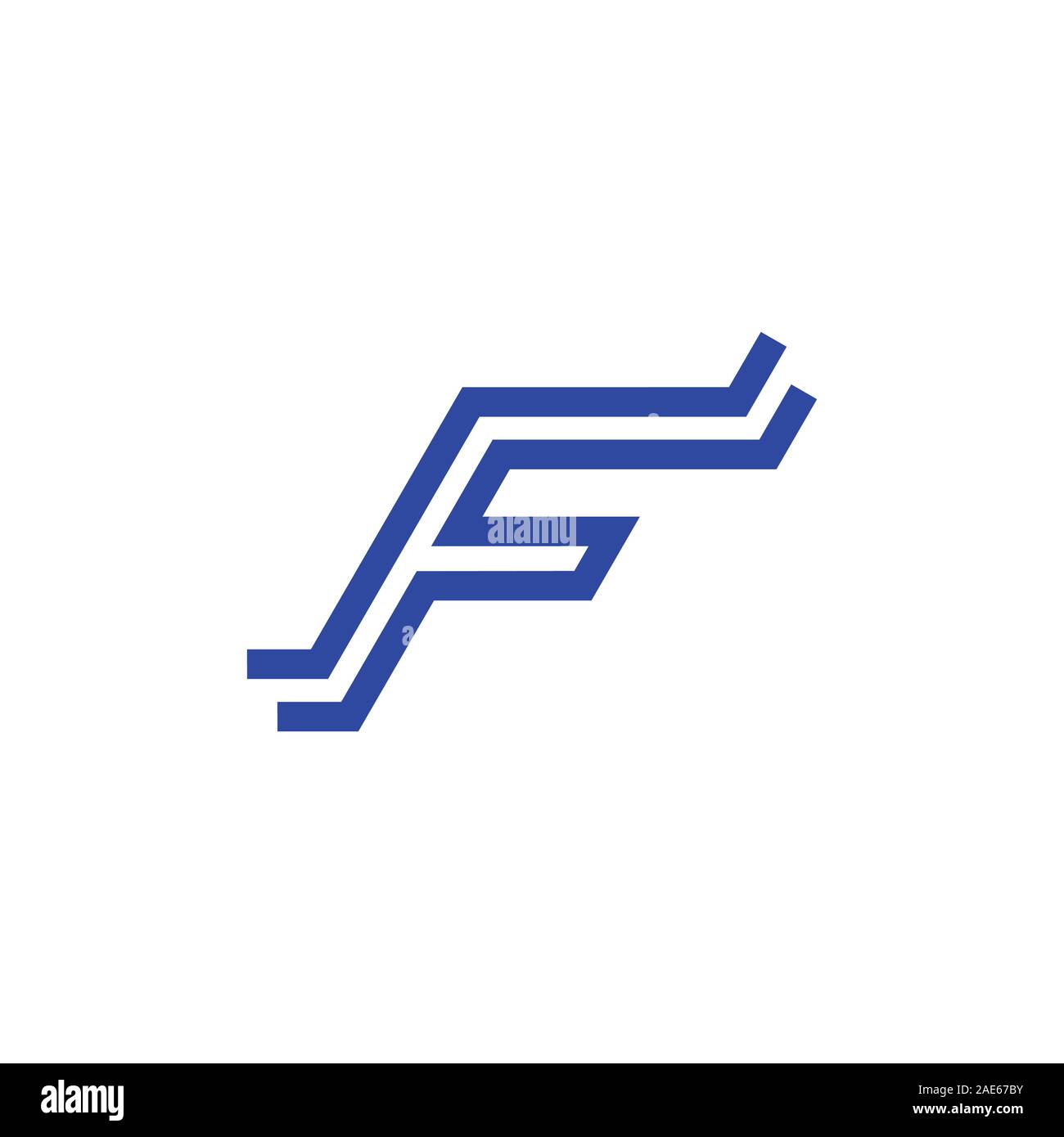 letter f simple stripes line arrow logo vector Stock Vector Image & Art ...