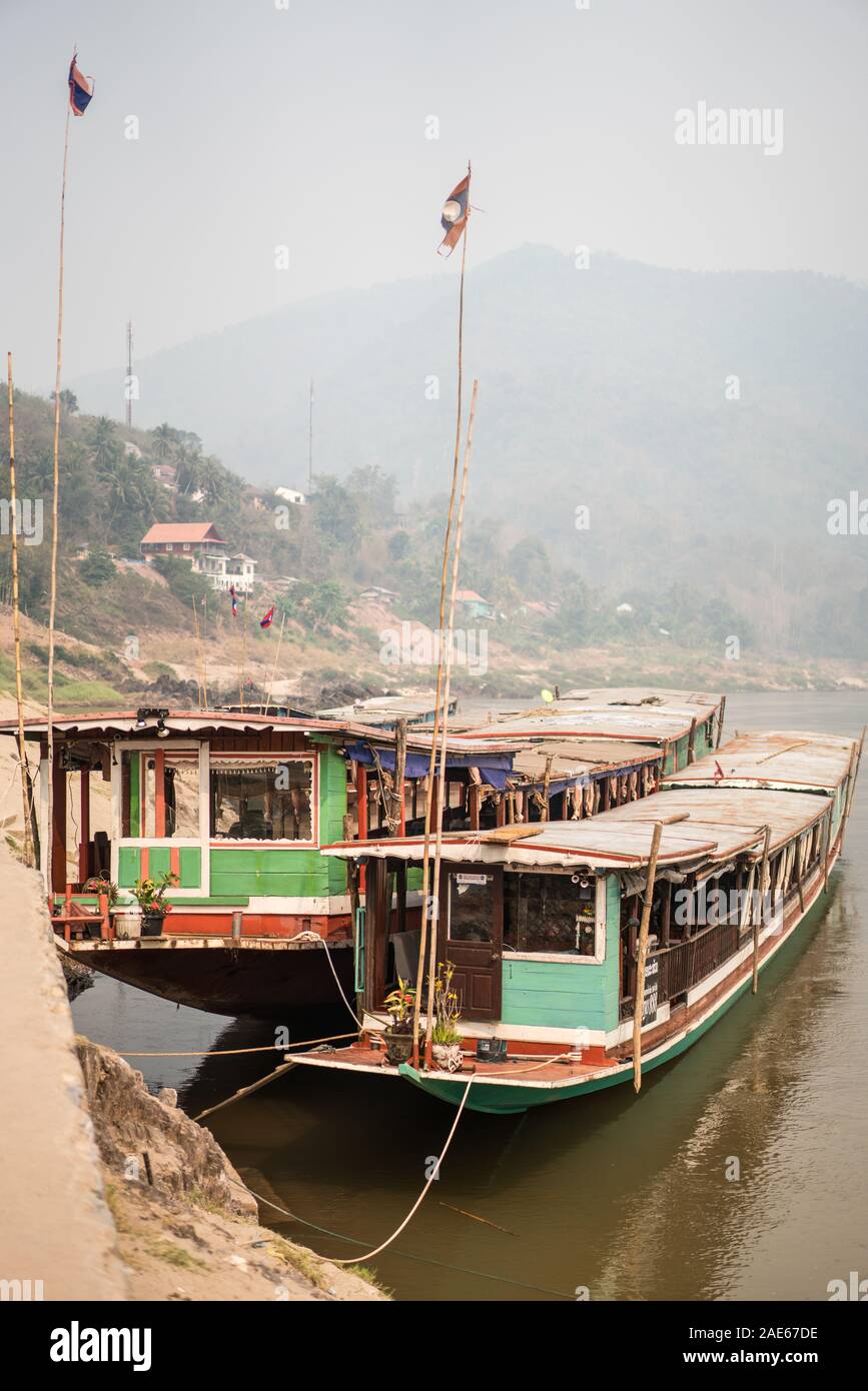 Aerial view of the village Pak Beng, Laos, Asia Stock Photo - Alamy