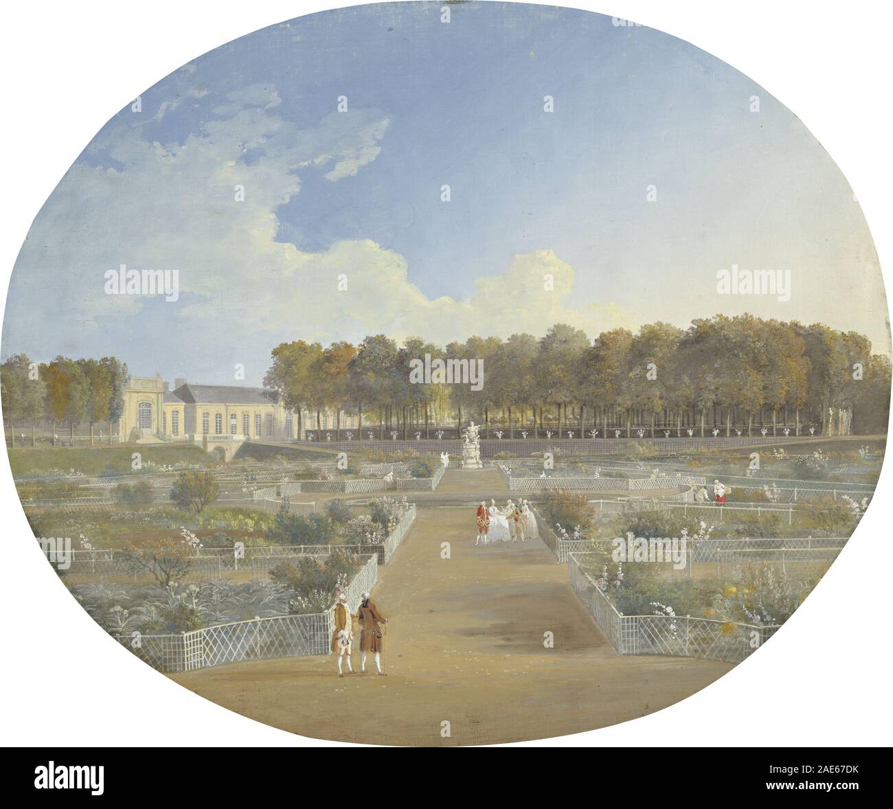 The Potager of the Hôtel de Valentinois in Passy; circa 1780 date ...