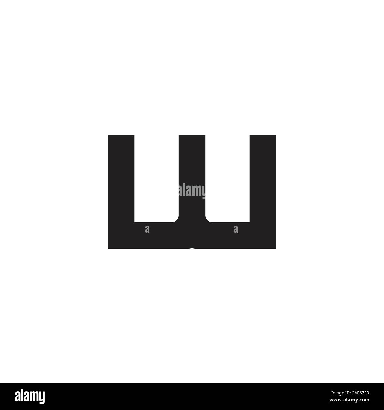 letter w simple line geometric logo vector Stock Vector Image & Art - Alamy
