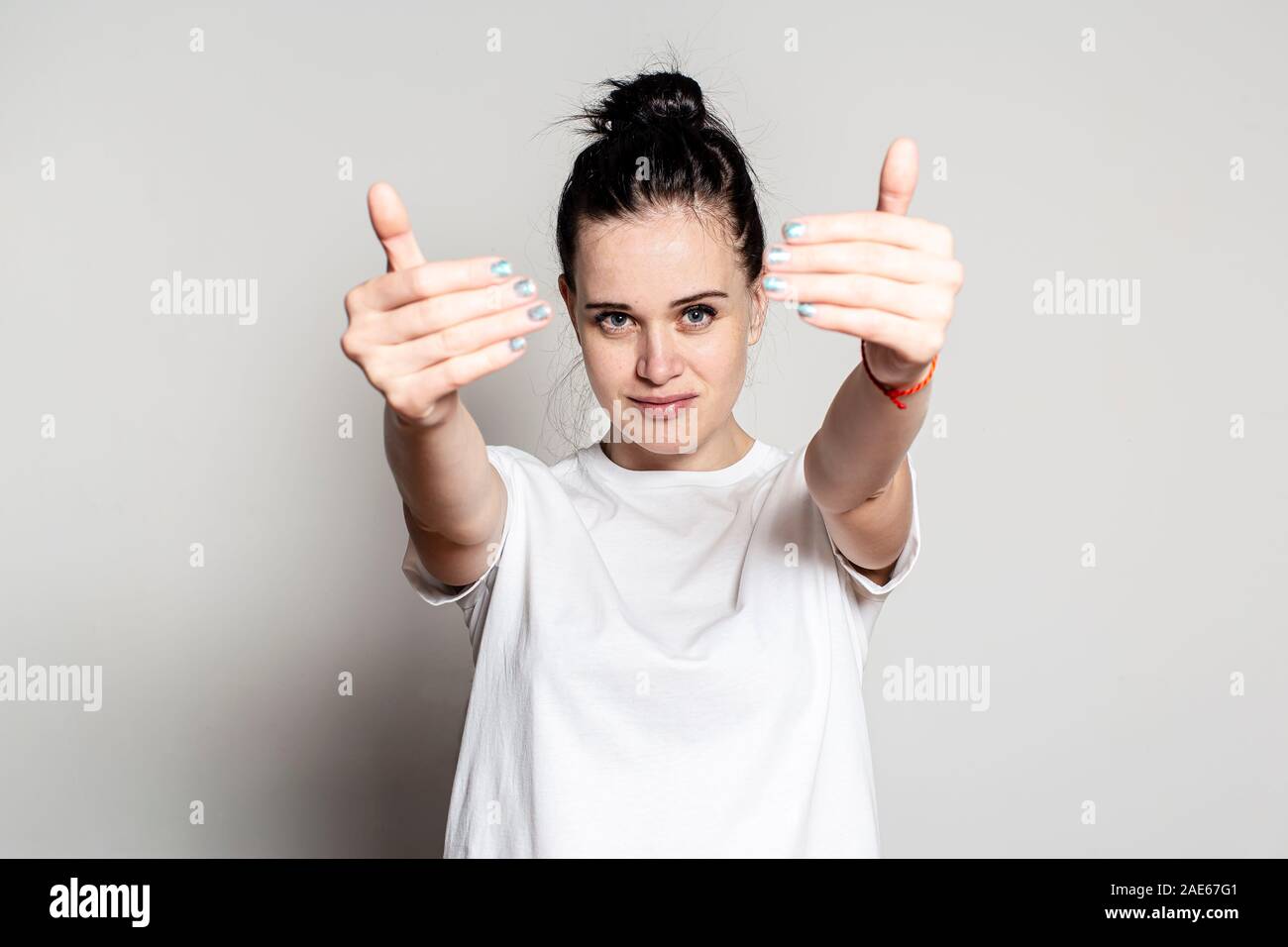 Strict looking woman hi-res stock photography and images - Alamy