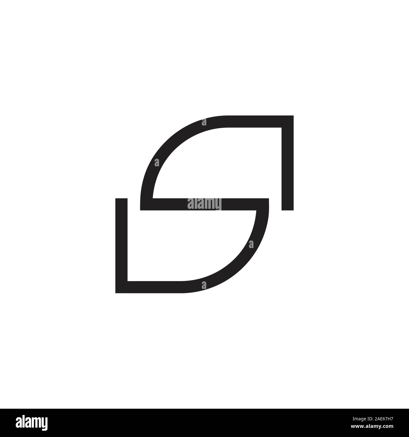 letter s geometric lines unusual logo vector Stock Vector Image & Art ...