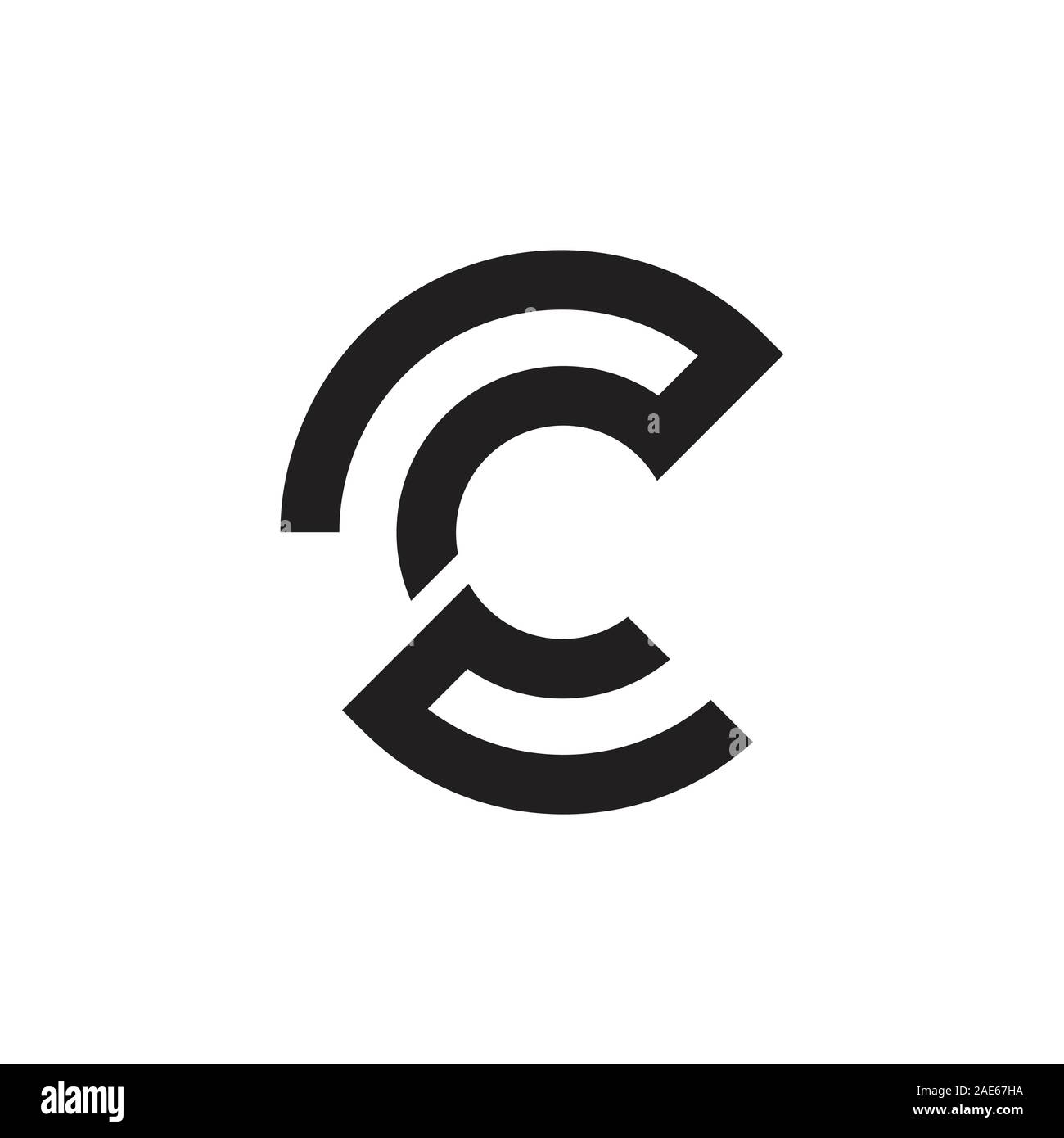 letter c circle geometric logo vector Stock Vector Image & Art - Alamy
