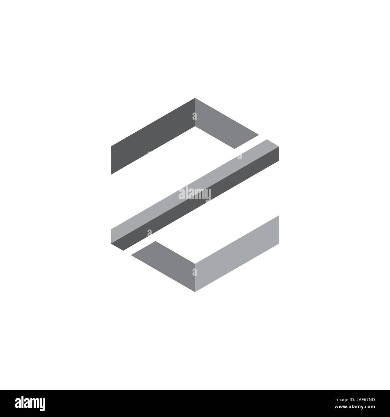 letter z two arrow geometric logo vector Stock Vector Image & Art - Alamy