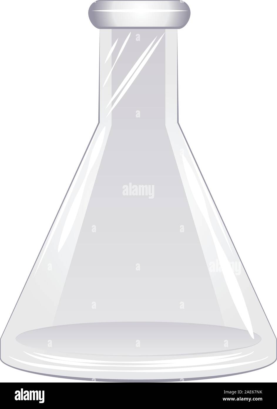 Glass empty bottle, laboratory flask design illustration Stock Vector ...