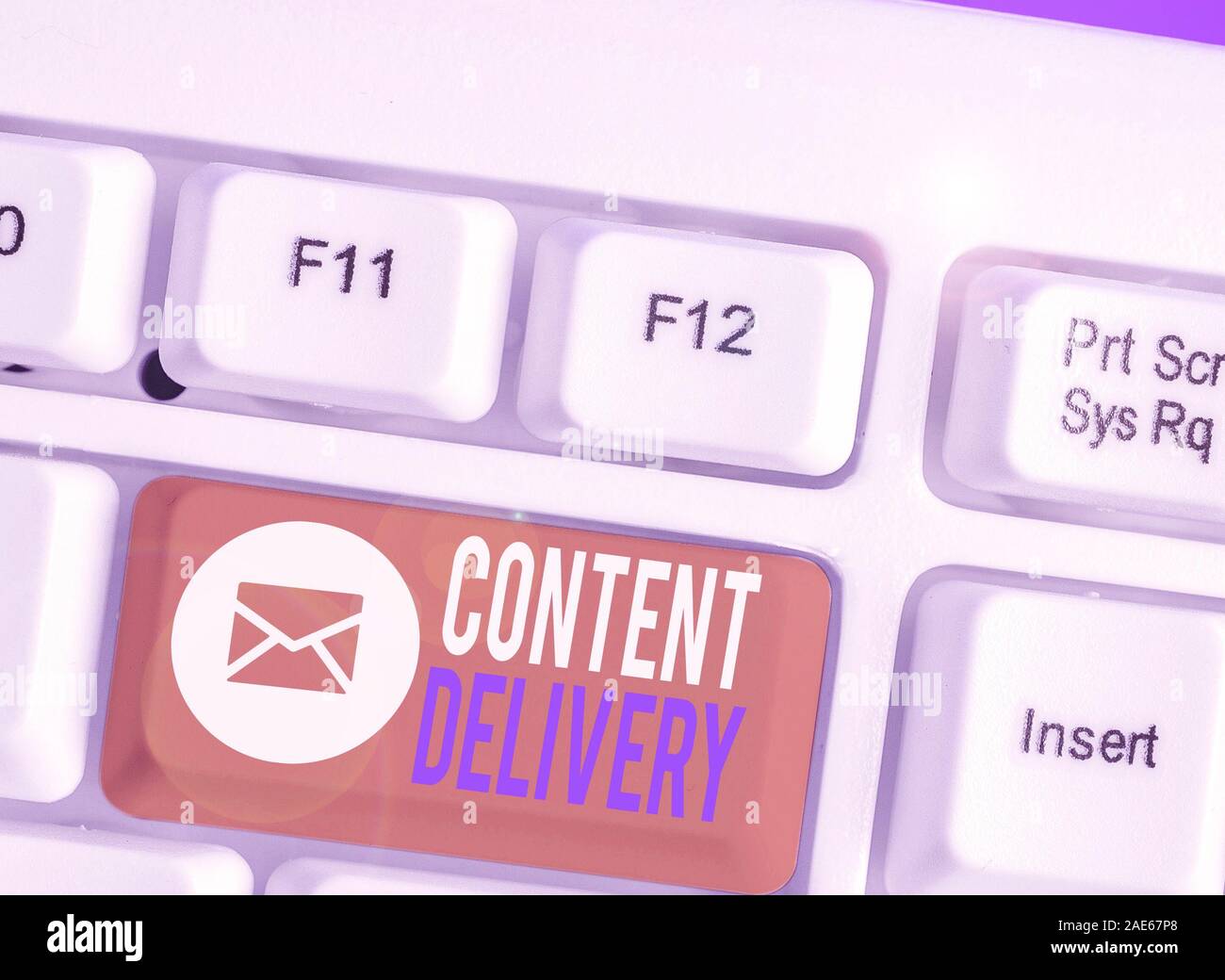 Writing note showing Content Delivery. Business concept for geographically distributed network ...