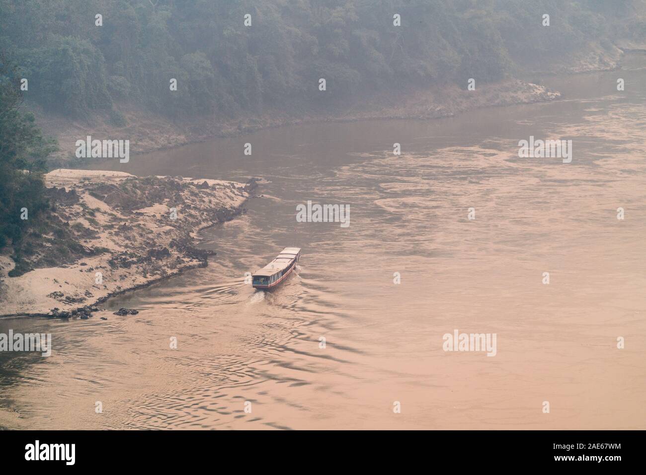 Aerial view of the village Pak Beng, Laos, Asia Stock Photo - Alamy