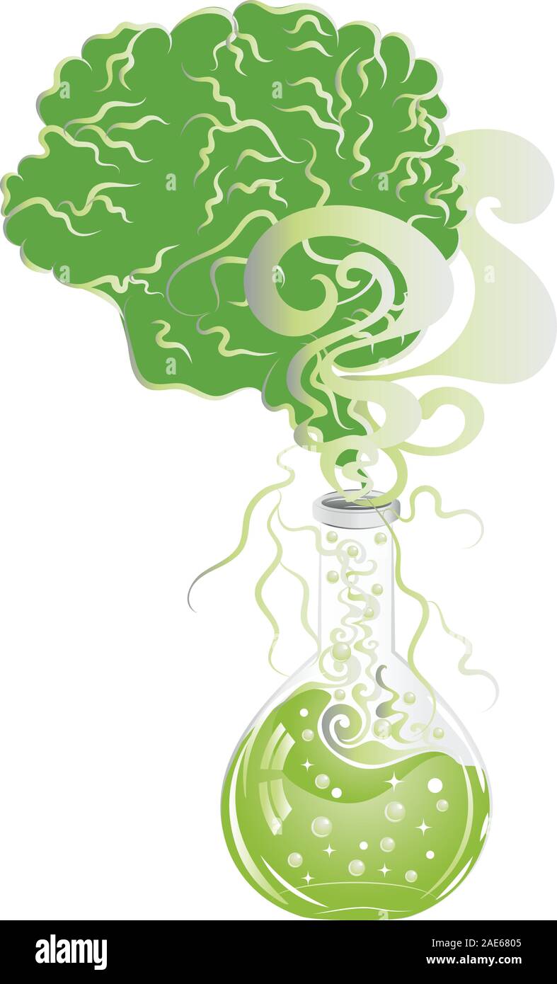 Laboratory glass flask design with liquid illustration Stock Vector ...