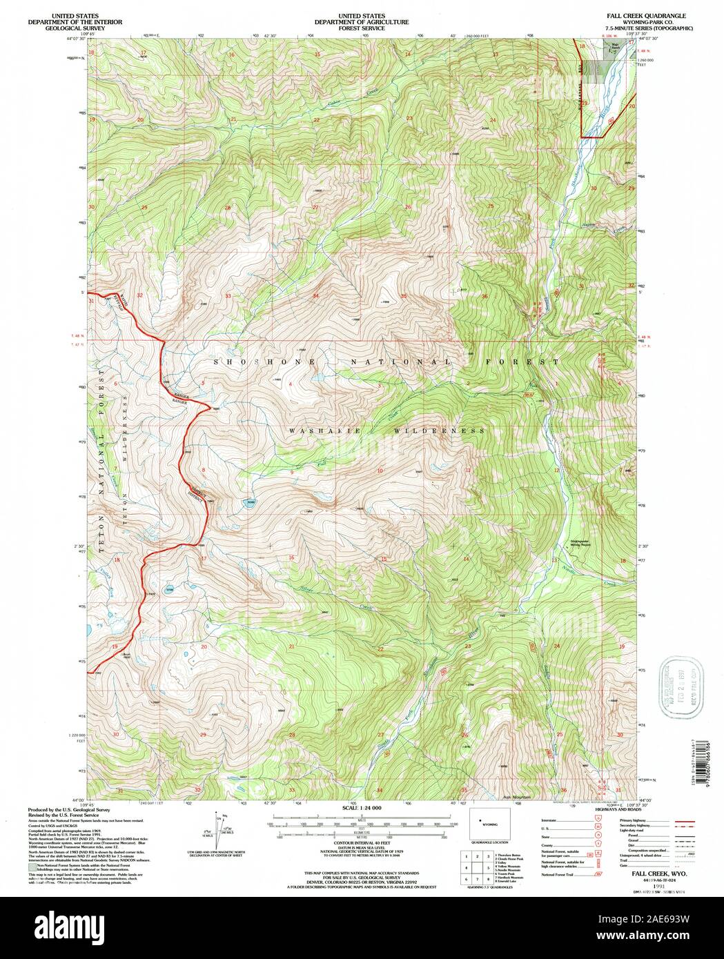 Map of fall creek Cut Out Stock Images & Pictures - Alamy