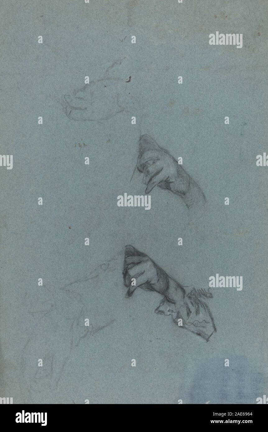 Allan Ramsay's hand studies depict detailed sketches of human hands ...