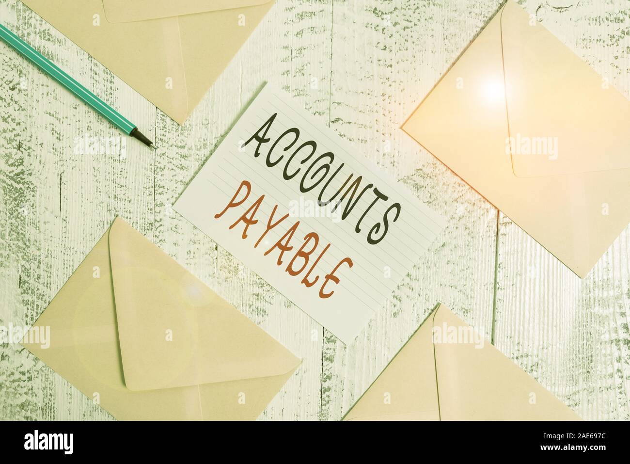 Conceptual hand writing showing Accounts Payable. Concept meaning money ...
