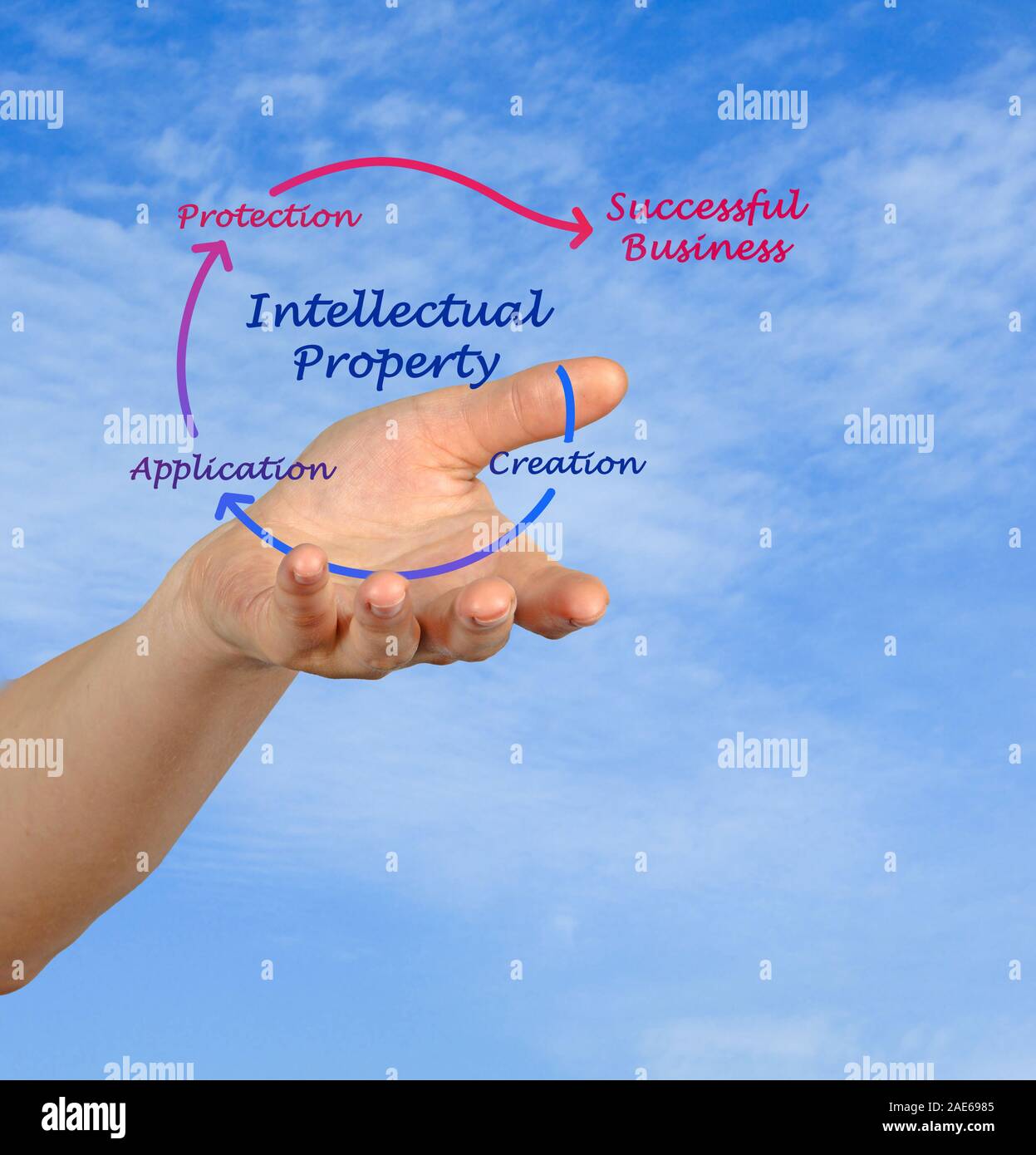 Intellectual property diagram Stock Photo - Alamy